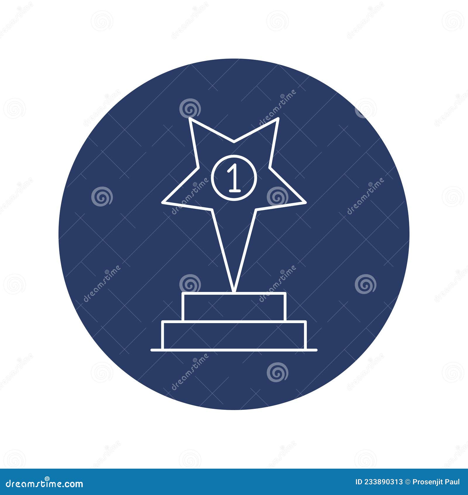 Creative Topper Award Trophy Icon Stock Vector - Illustration of vector ...
