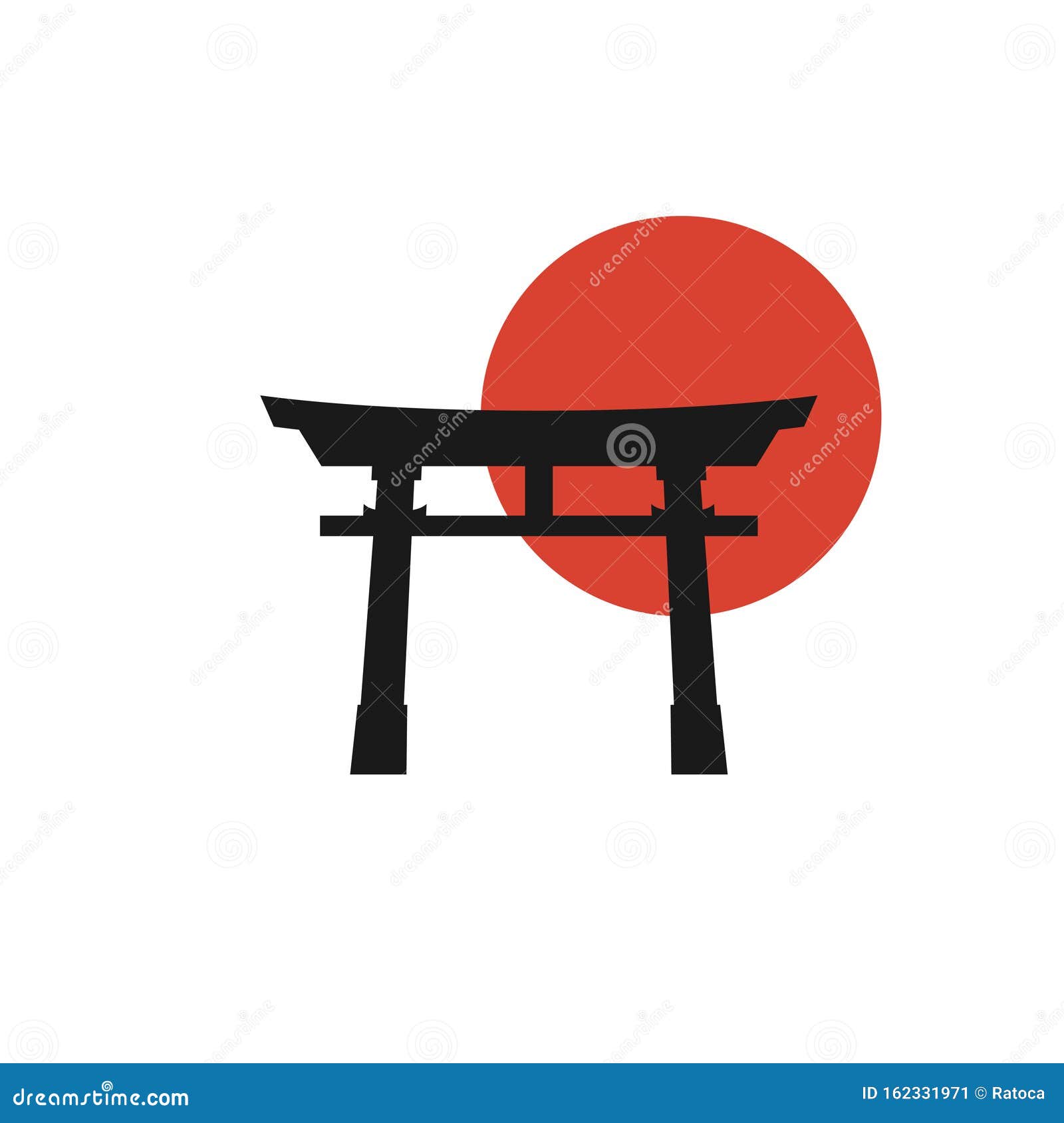 Creative torii gate draw stock vector. Illustration of religious ...