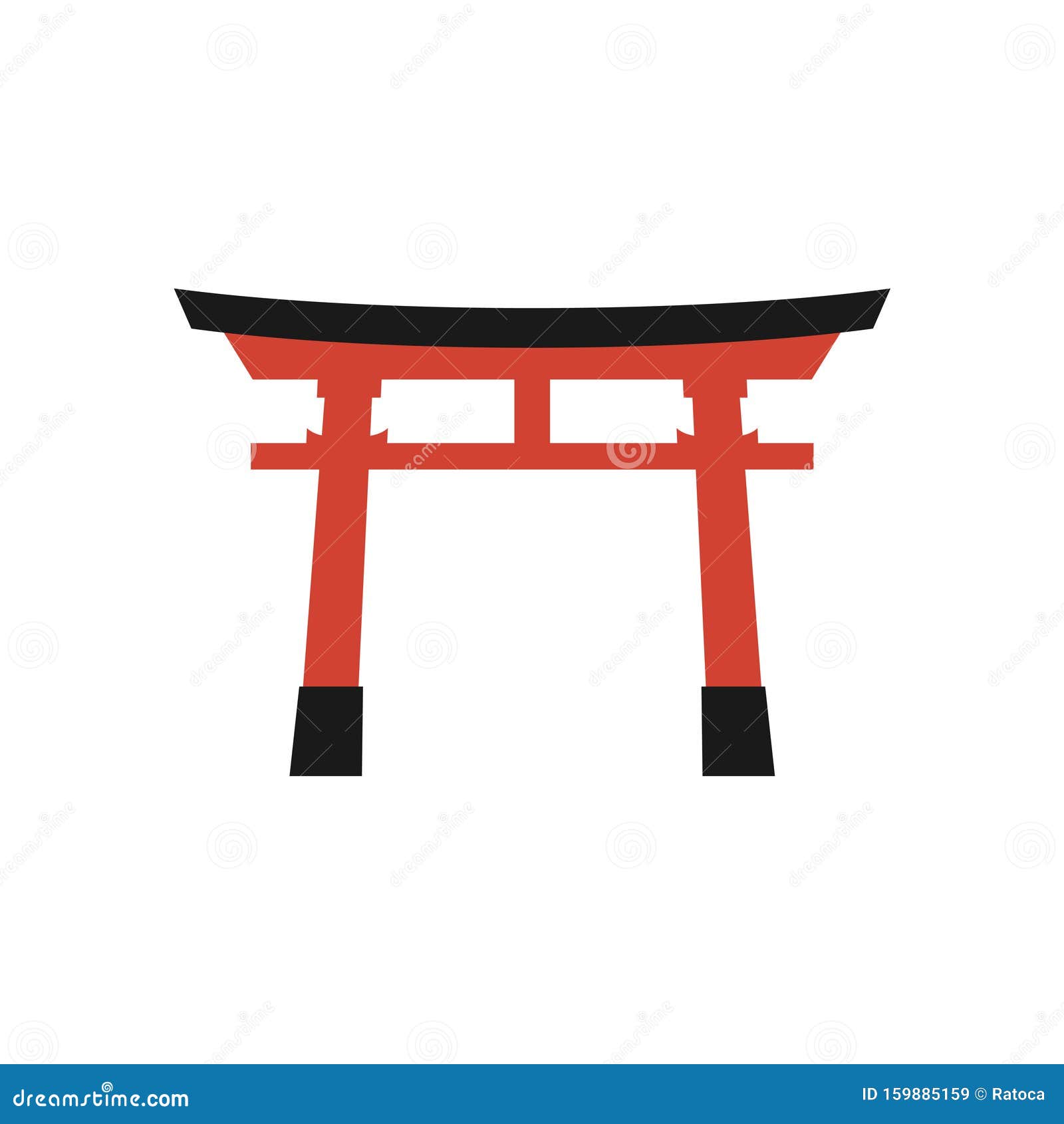 Creative torii gate draw stock vector. Illustration of religious ...