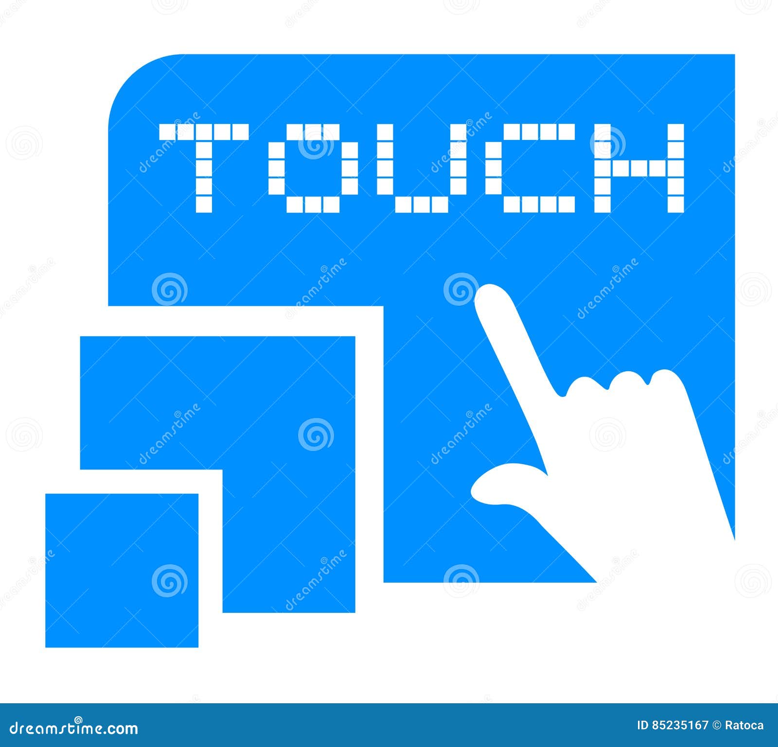 Creative touch symbol stock vector. Illustration of design - 85235167