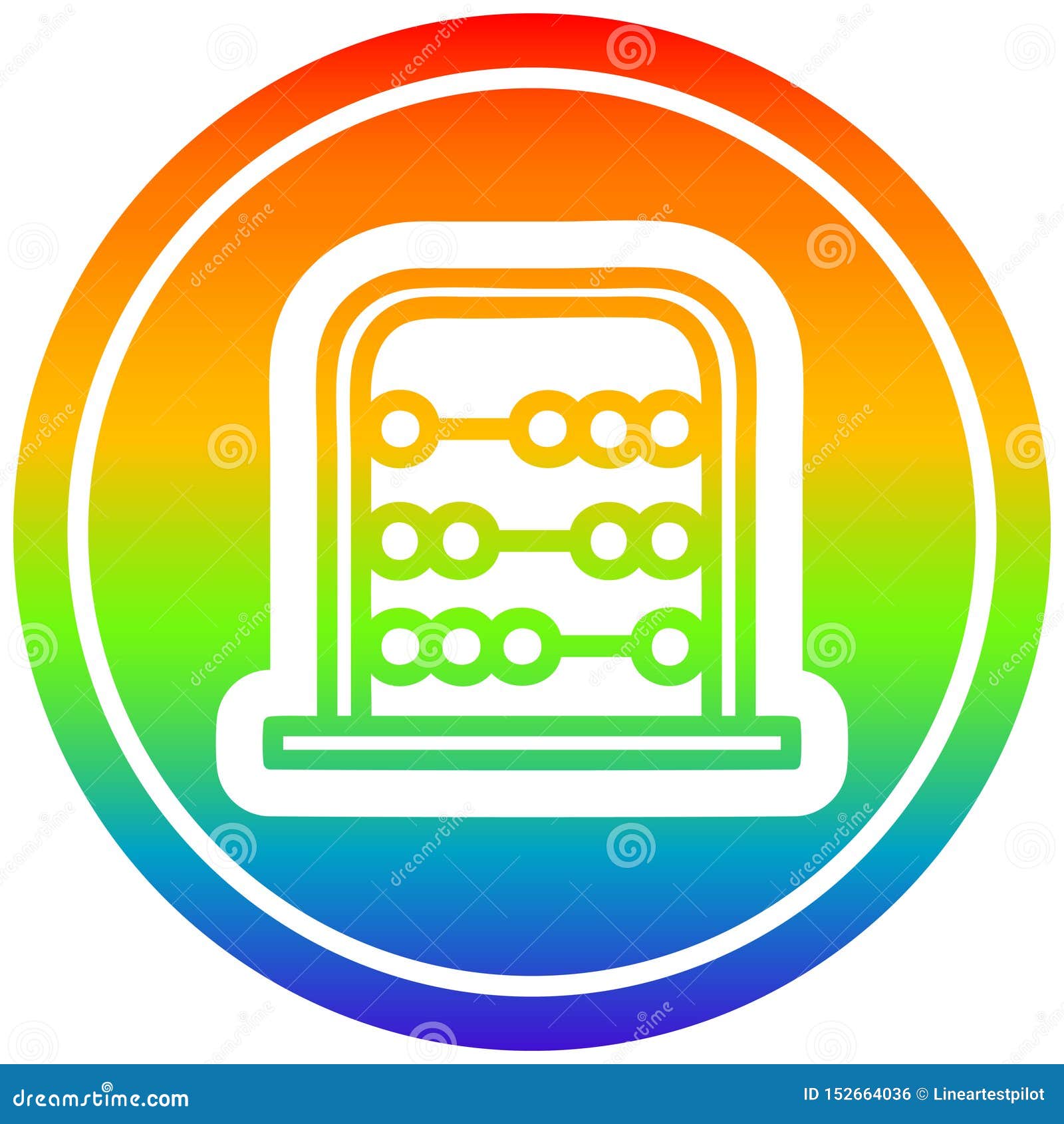 A Creative Traditional Abacus in Rainbow Spectrum Stock Vector ...