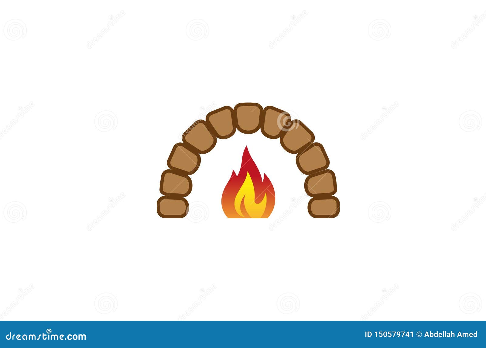 Creative Traditional Oven Fire Logo Design Symbol Vector Illustration ...