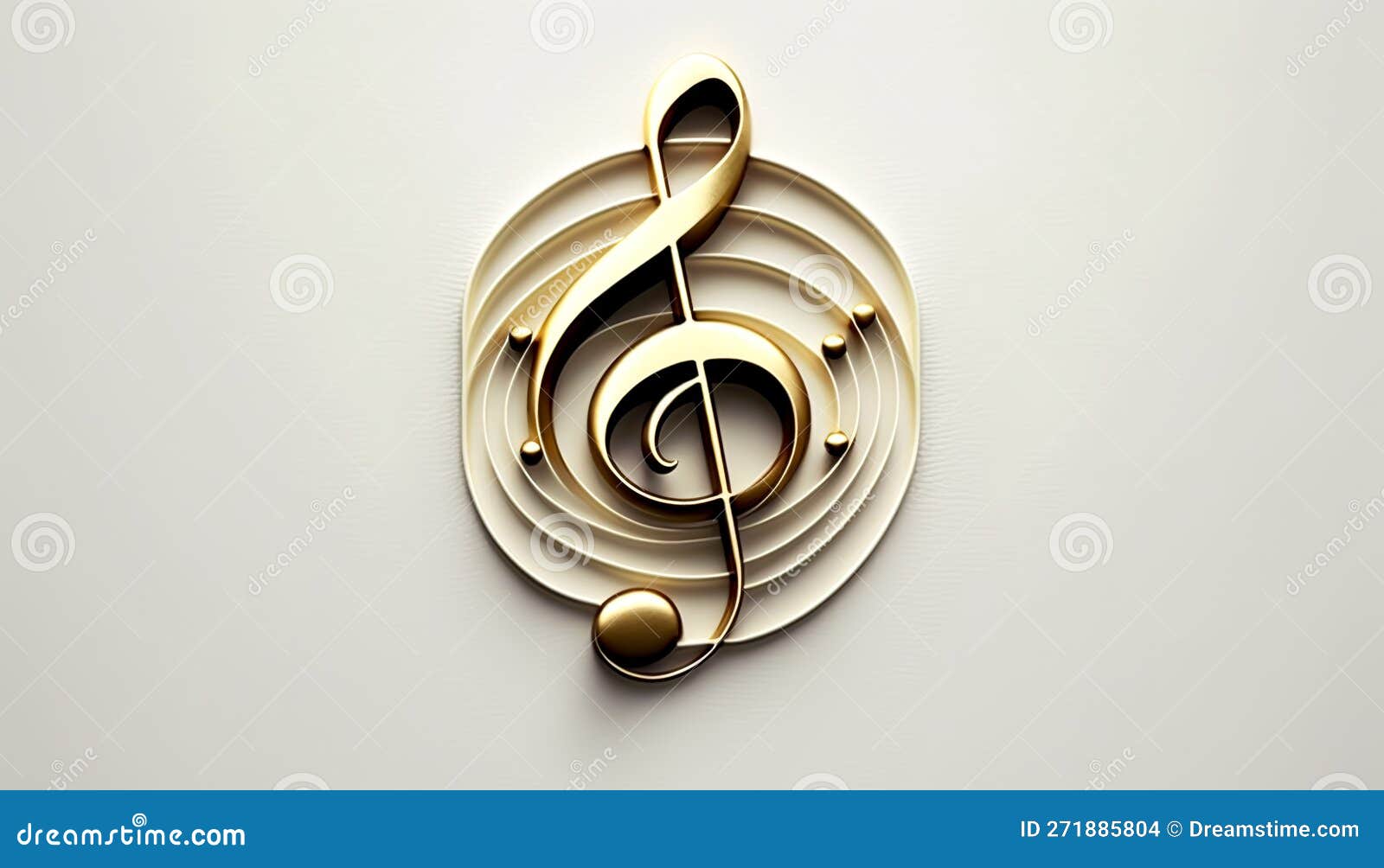 Creative Treble Clef Sign Isolated, Generative AI. Stock Illustration ...