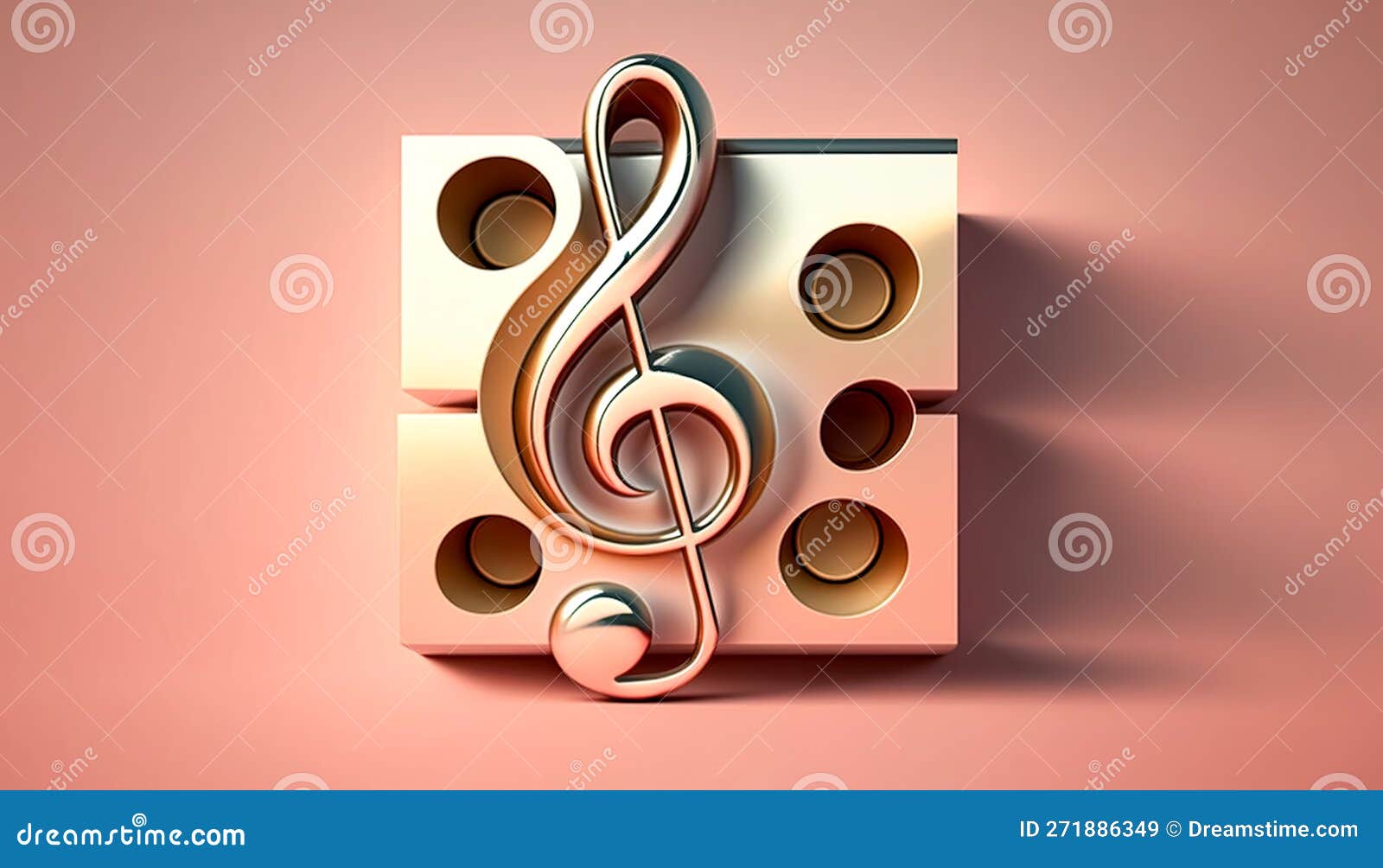 Creative Treble Clef Sign Isolated, Generative AI. Stock Illustration ...