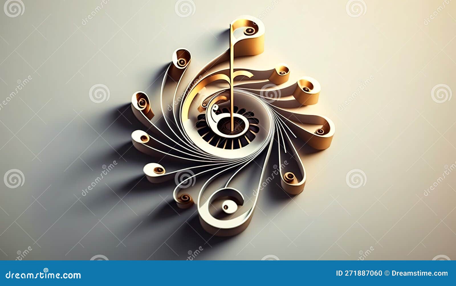 Creative Treble Clef Sign Isolated, Generative AI. Stock Illustration ...