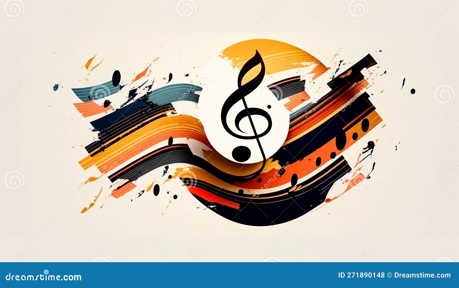 Creative Treble Clef Sign Isolated, Generative AI. Stock Illustration ...