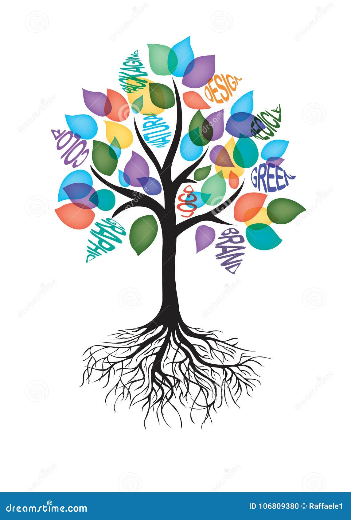 Creative Tree for Designer stock vector. Illustration of black - 106809380