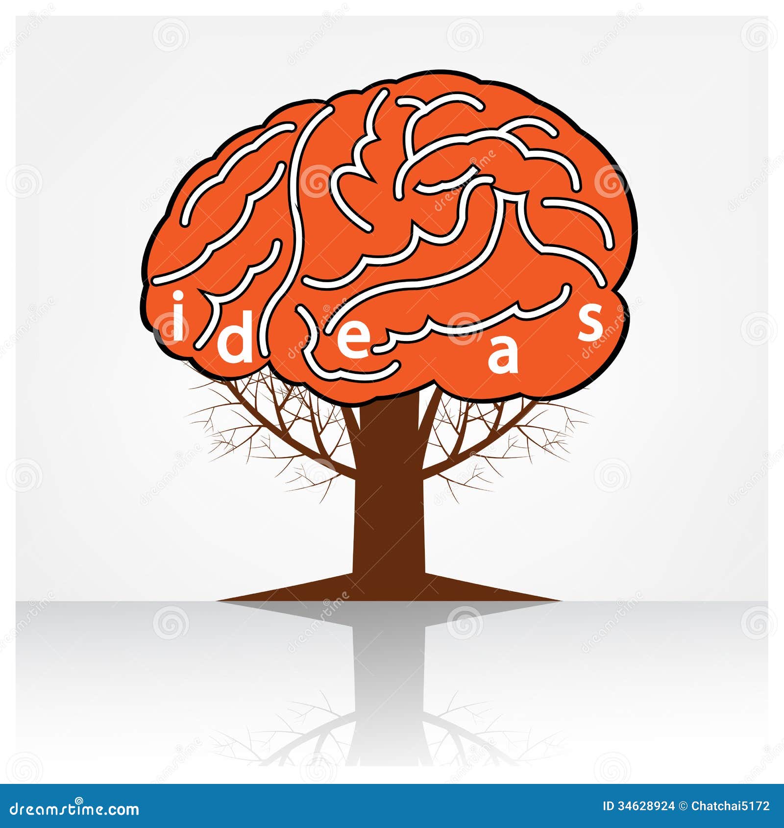 Creative tree,ideas sign stock vector. Illustration of creativity ...