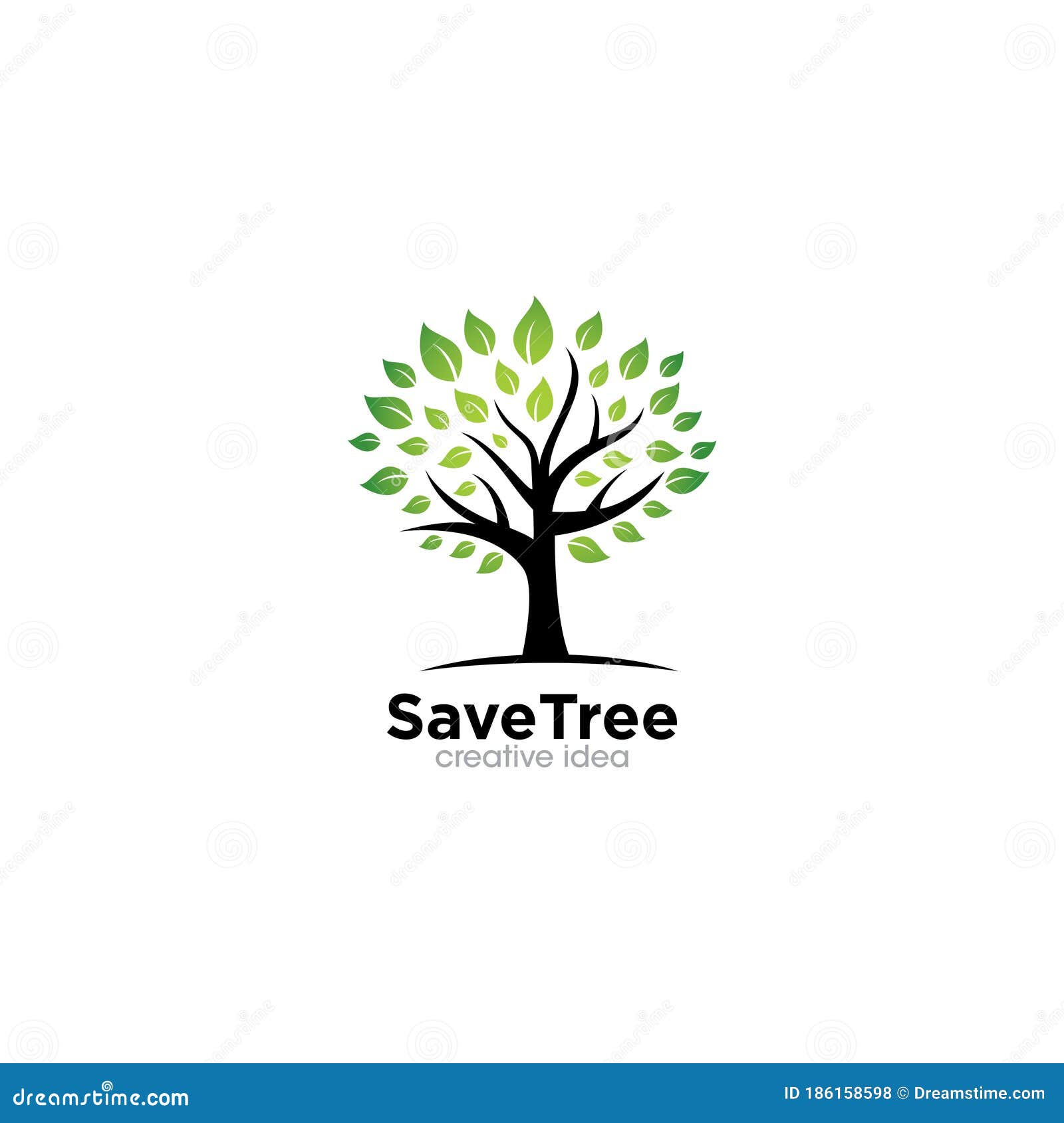 Creative Tree Logo Design Template Stock Vector - Illustration of ...