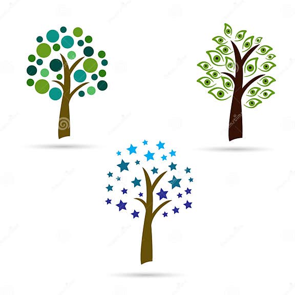 Creative trees stock vector. Illustration of decoration - 52184793