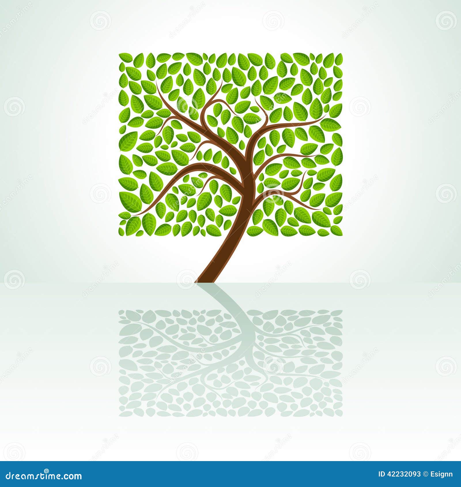 Creative Trees with Environmental Background Stock Vector ...