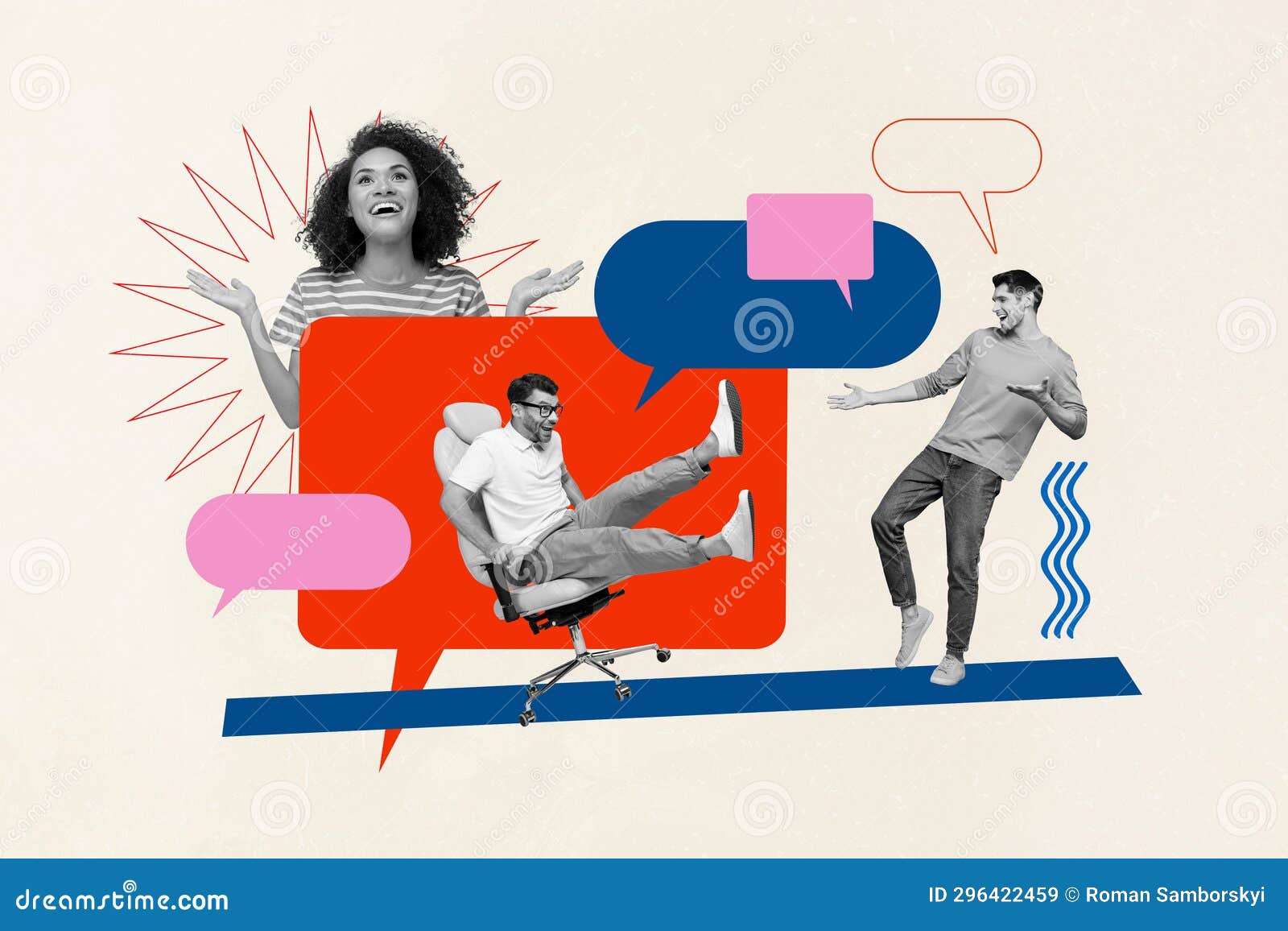 Creative Trend Collage of Teamwork Communication Collaboration Startup ...