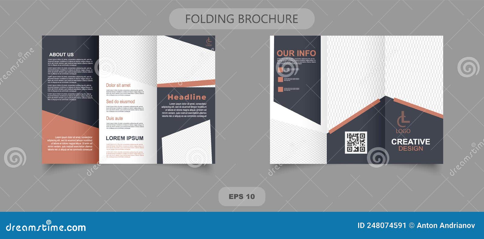 Creative Tri Fold Brochure for Design Stock Vector - Illustration of ...