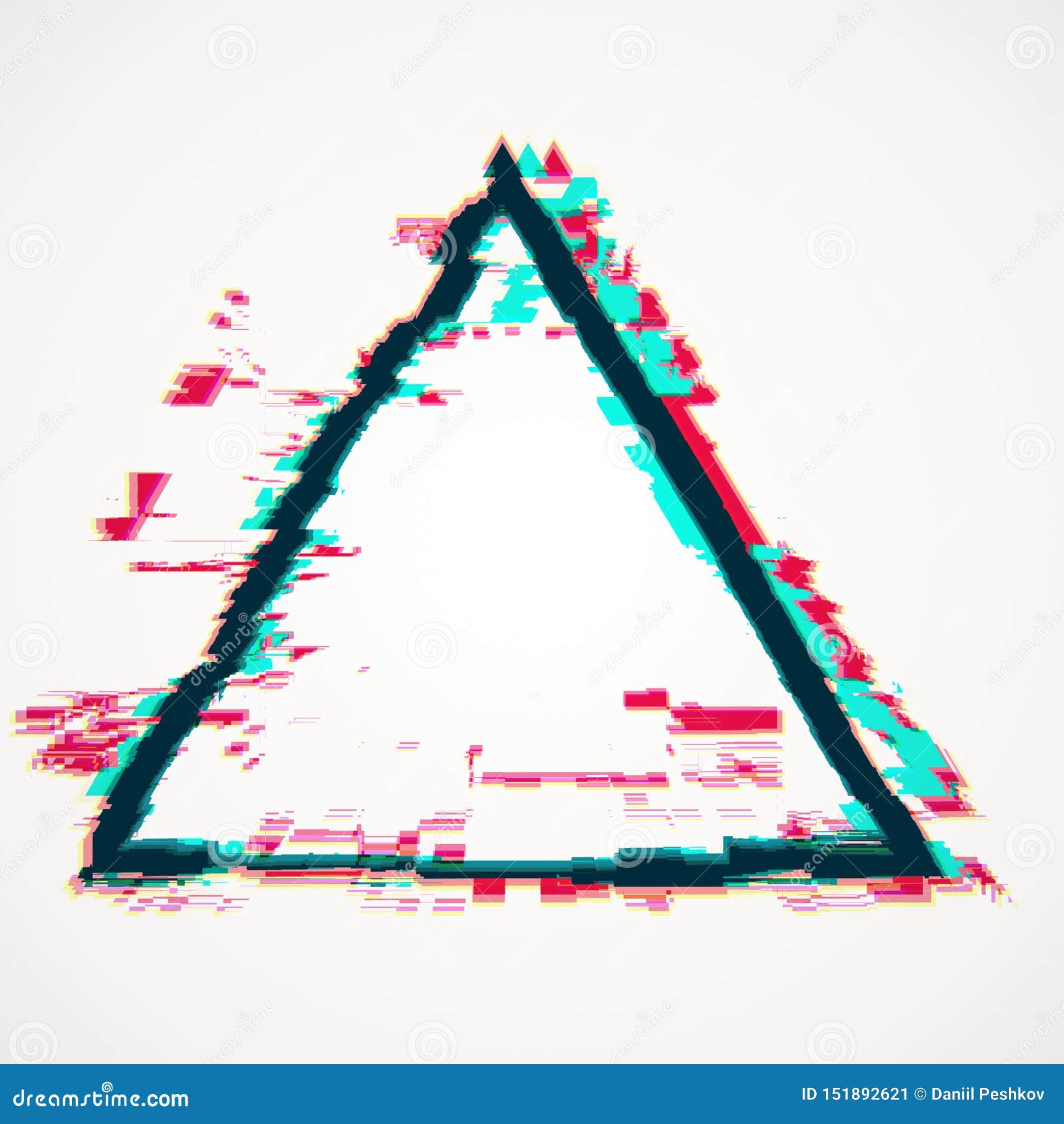 Triangle Glitch Frames Set. Triangle Glitch Frame Templates. Retro ...