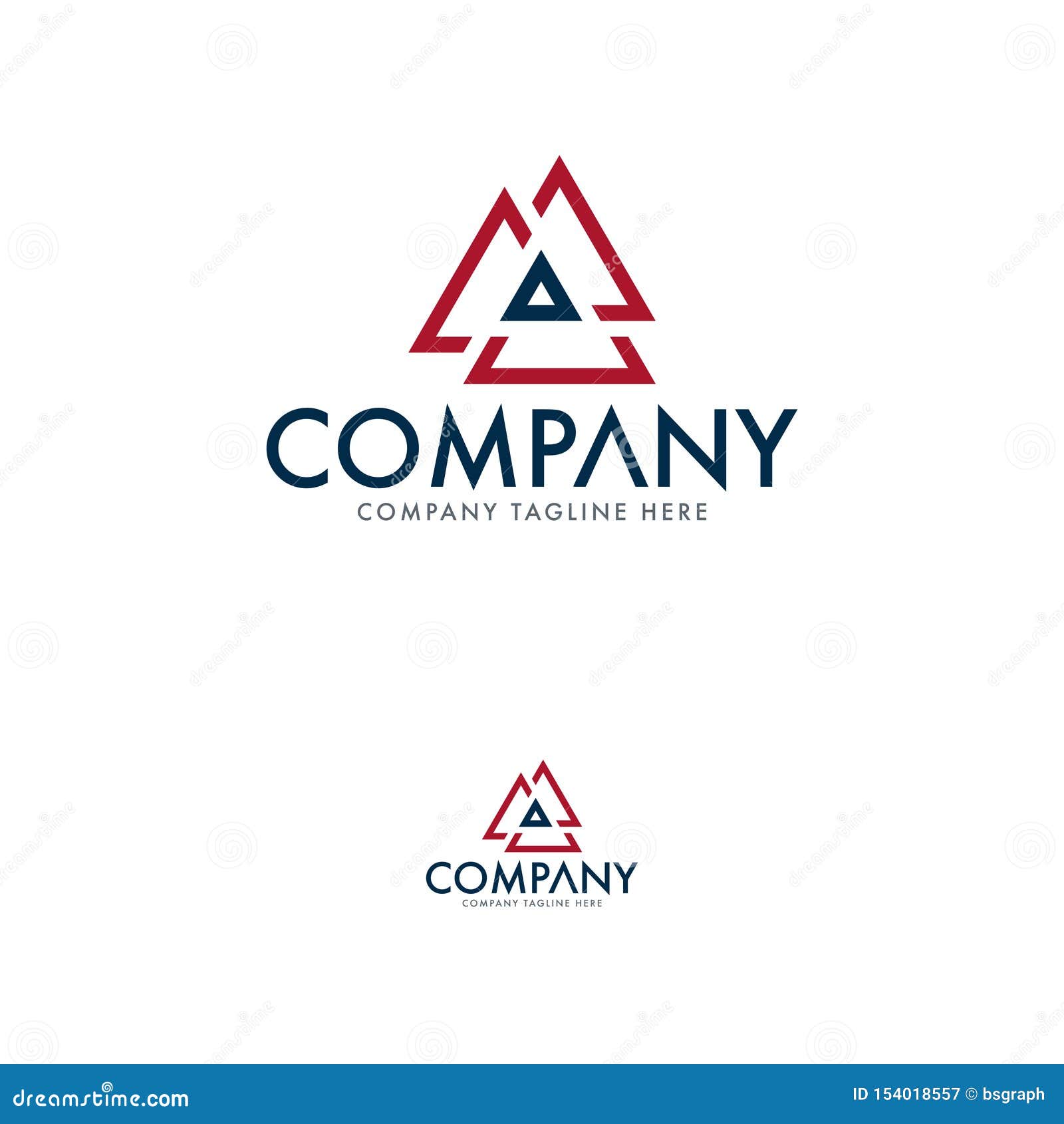 Creative Triangle and Letter a Logo Template Stock Illustration ...