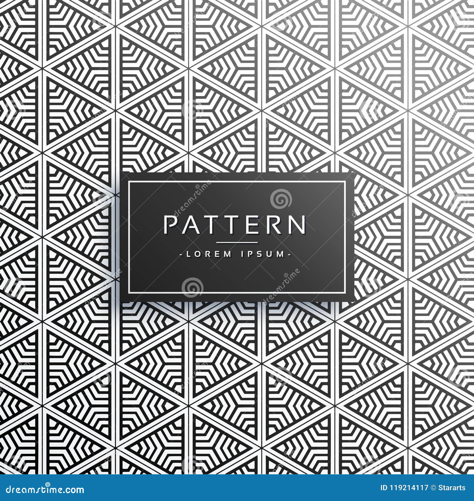 Creative Triangle Pattern Design Made with Lines Stock Vector ...