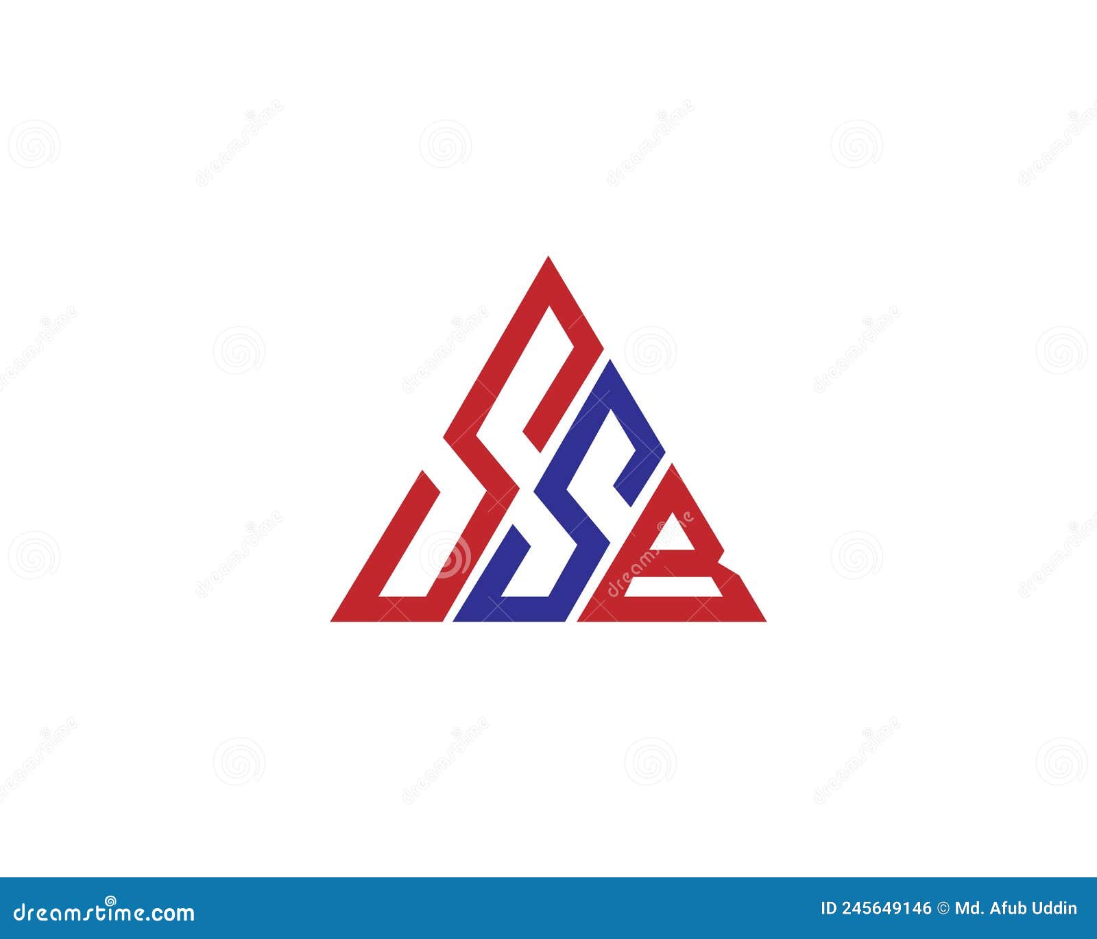 Creative Triangle SSB Letter Logo Design Stock Vector - Illustration of ...