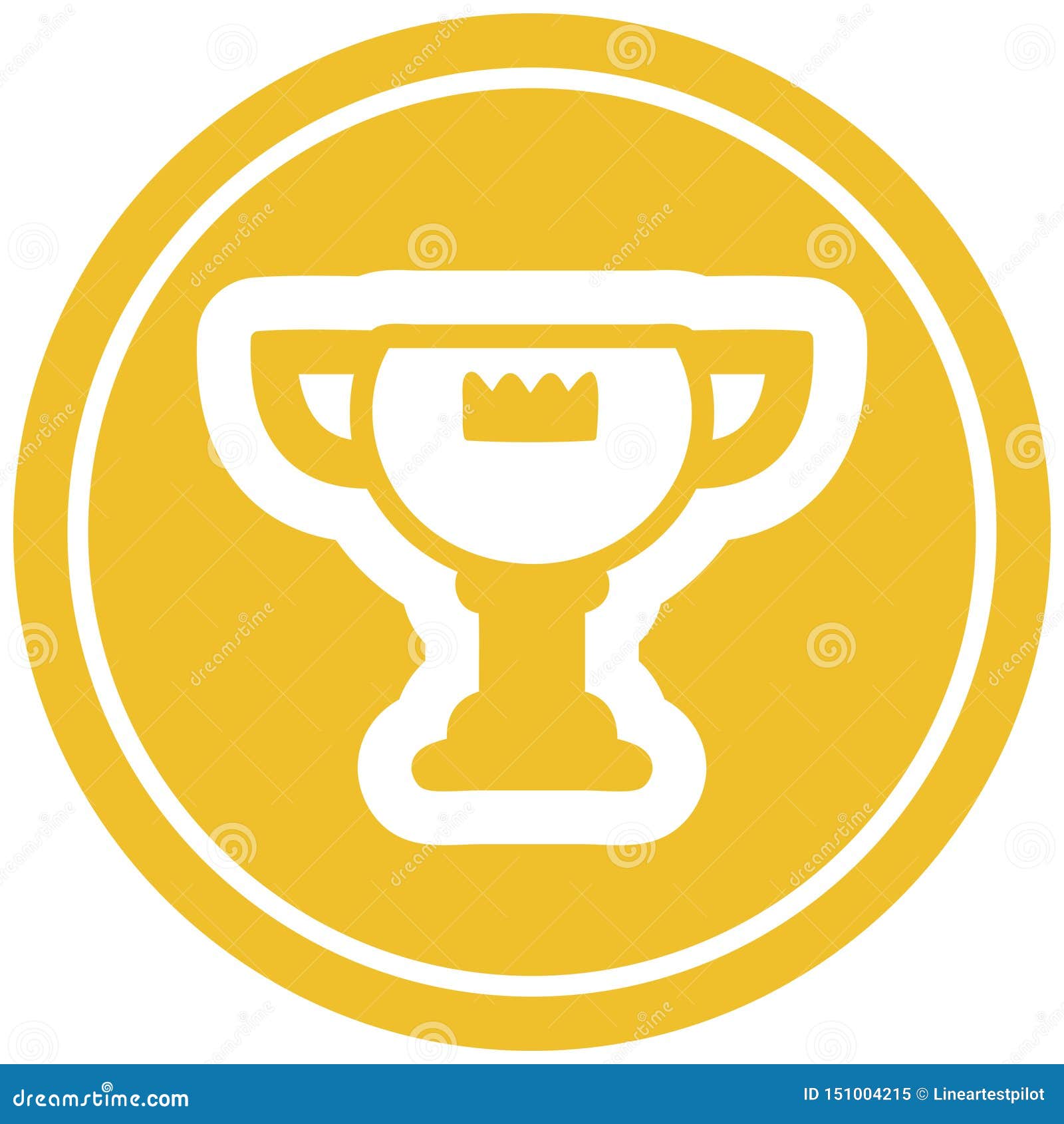 A Creative Trophy Award Circular Icon Stock Vector - Illustration of ...