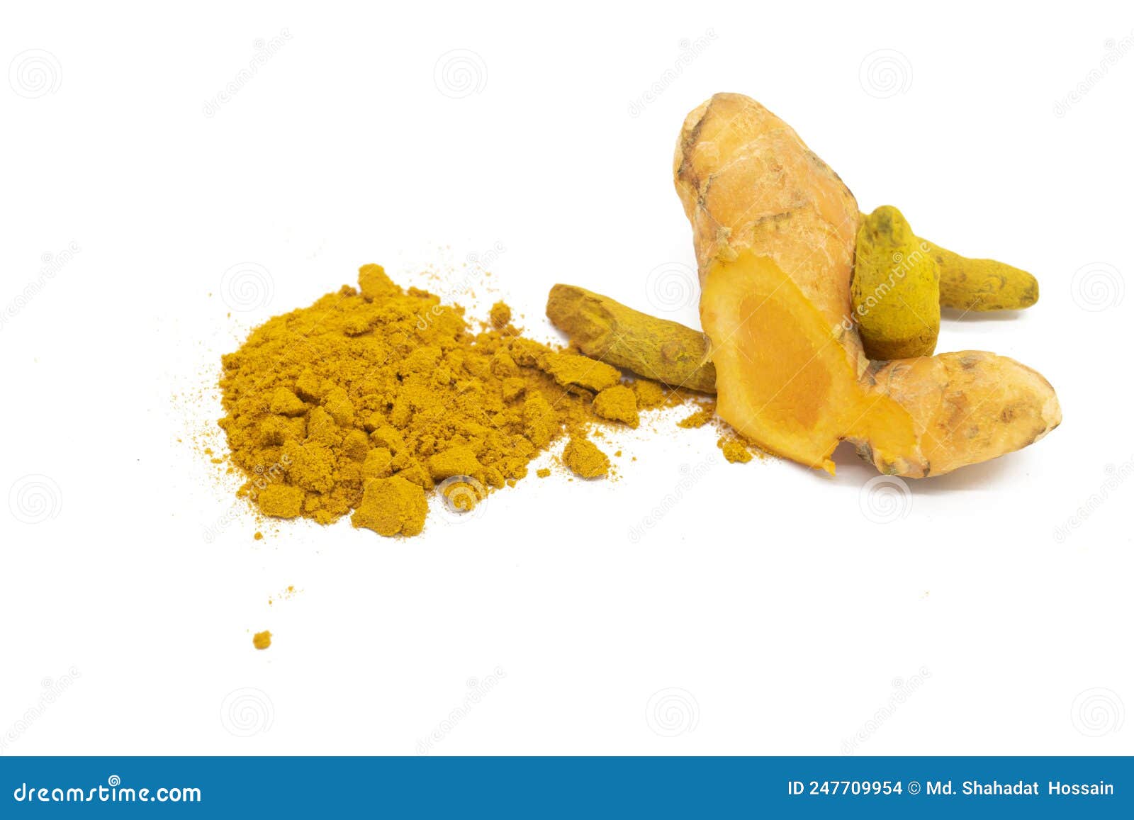 Creative Turmeric Layout Isolated on White Stock Photo - Image of ...