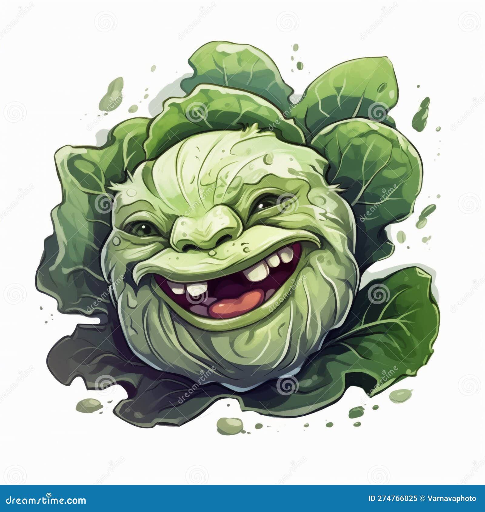 A Creative Twist on a Classic Vegetable: a Laughing Humanized Cabbage ...