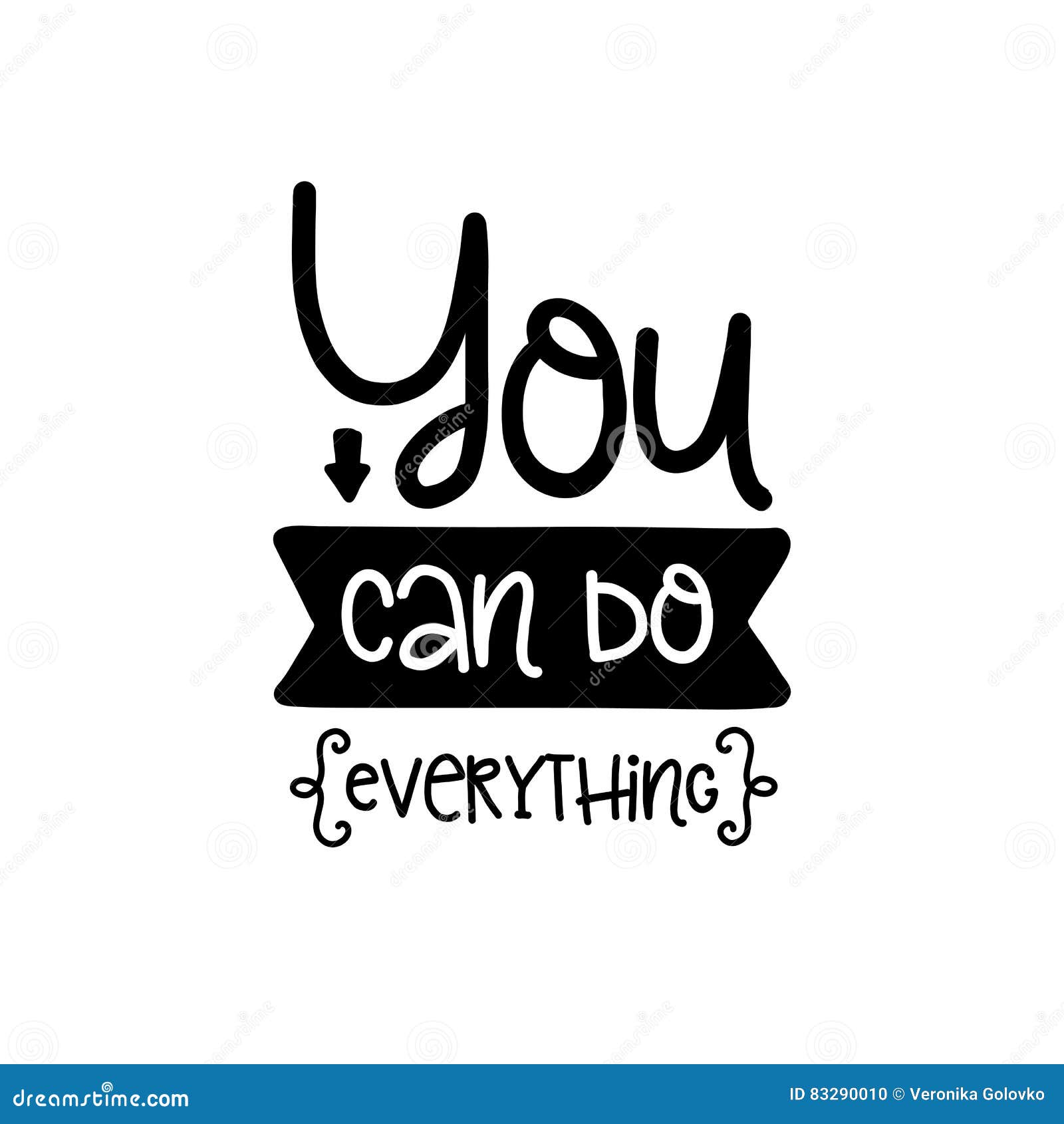 Creative typography card stock vector. Illustration of motivation ...