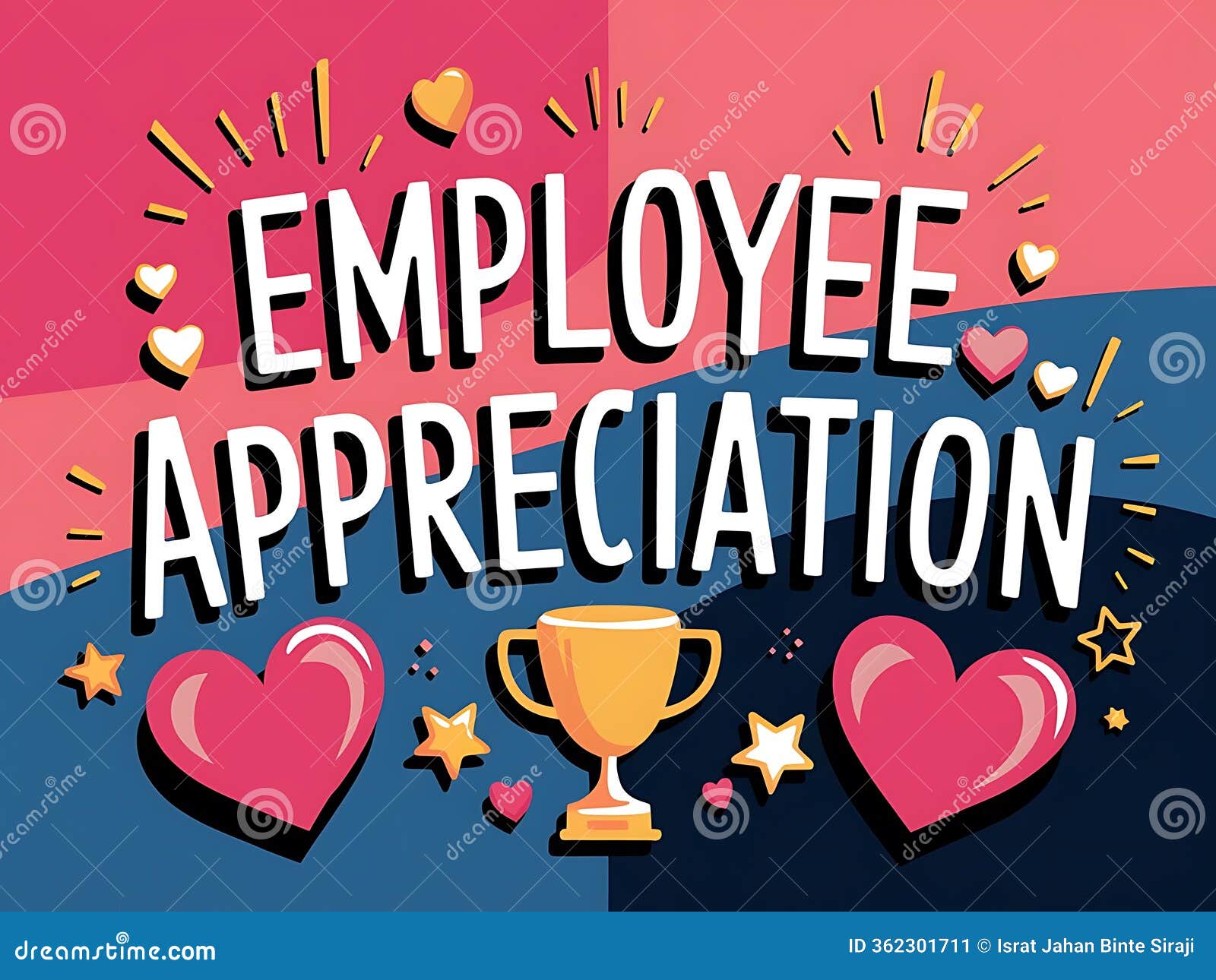 Creative Typography Employee Appreciation Banner Stock Illustration ...