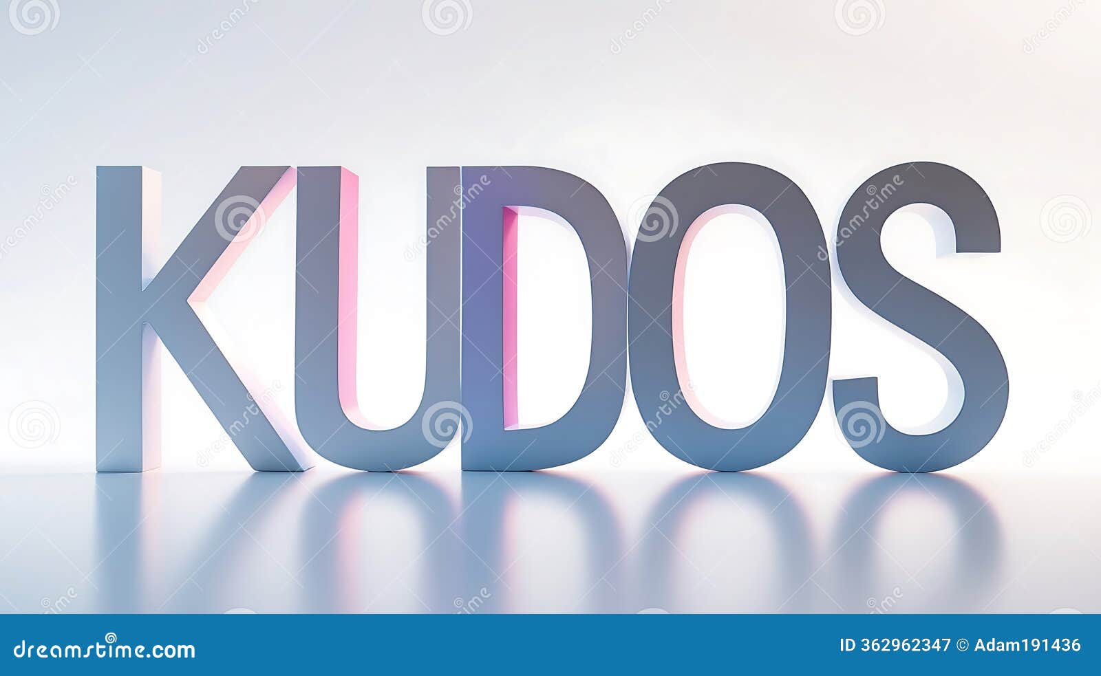 Creative Typography Featuring the Word Kudos Designed with a Soft ...