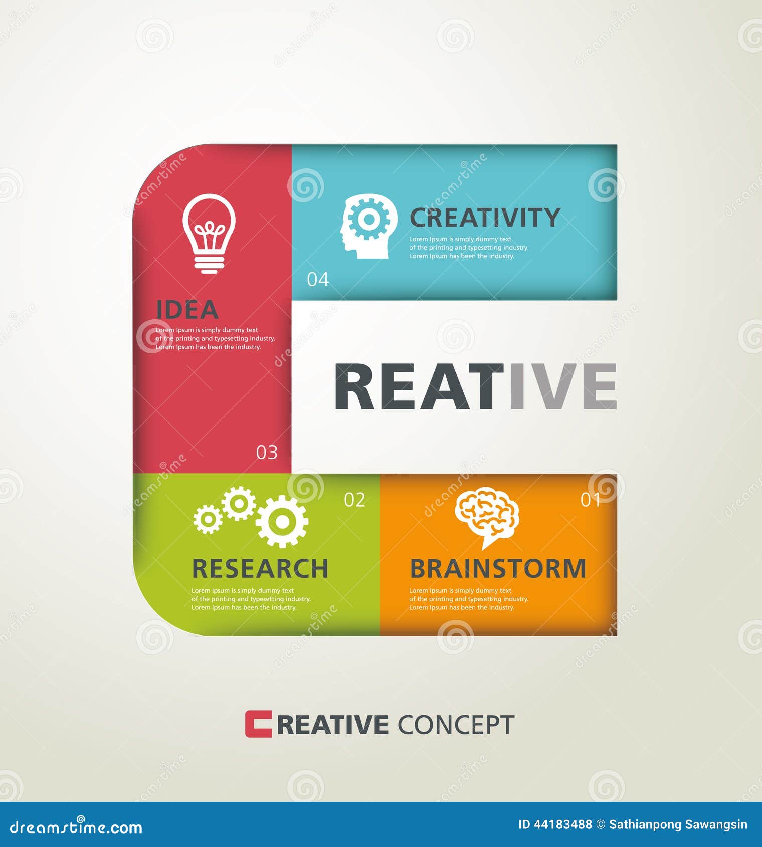 Creative typography stock vector. Illustration of business - 44183488