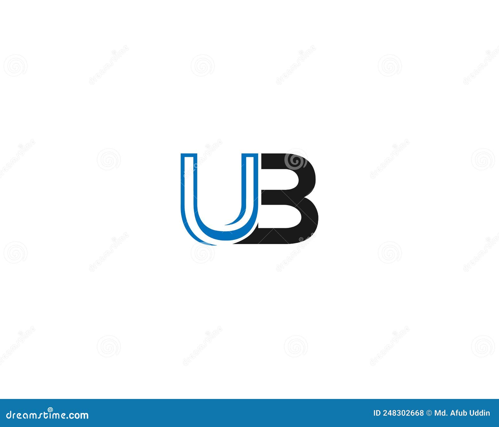 Creative UB Logo Icon Design Idea Concept Stock Vector - Illustration ...