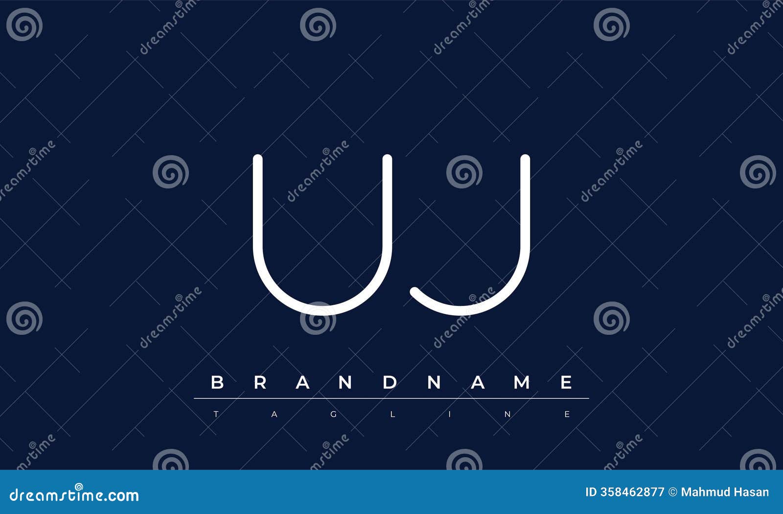 Creative UJ Letter Initial Logo Vector Image Stock Vector ...