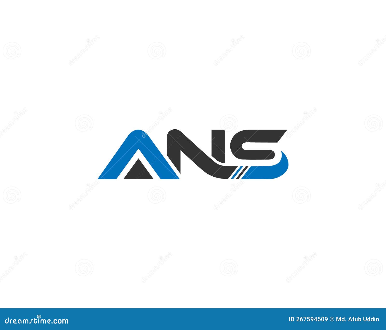 Creative Unique ANS Alphabet Logo Design Stock Vector - Illustration of ...