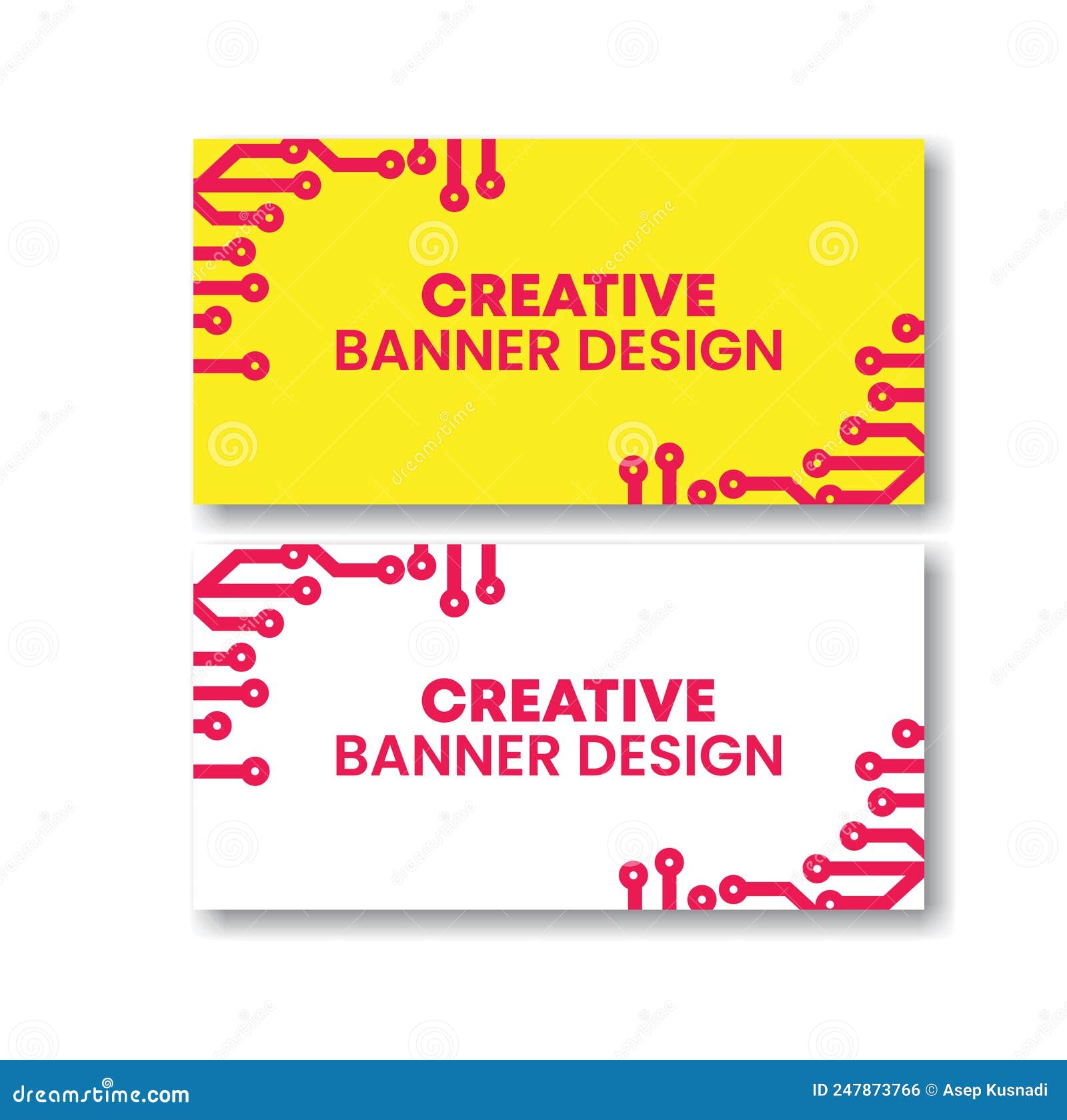 Creative and Unique Banner Design Has a Technology Background Stock ...