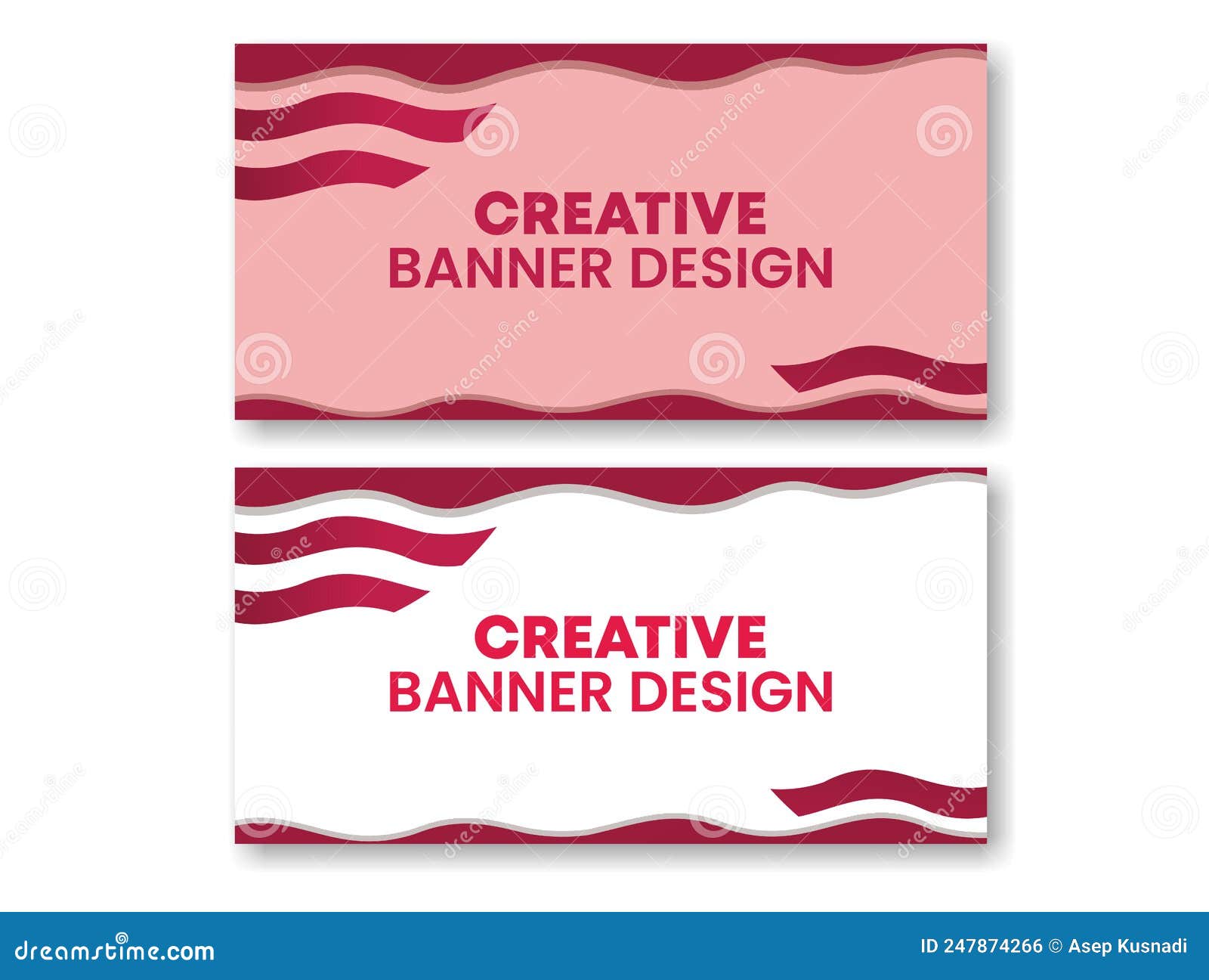 Creative and Unique Banner Design with Wave Background Looks Modern ...
