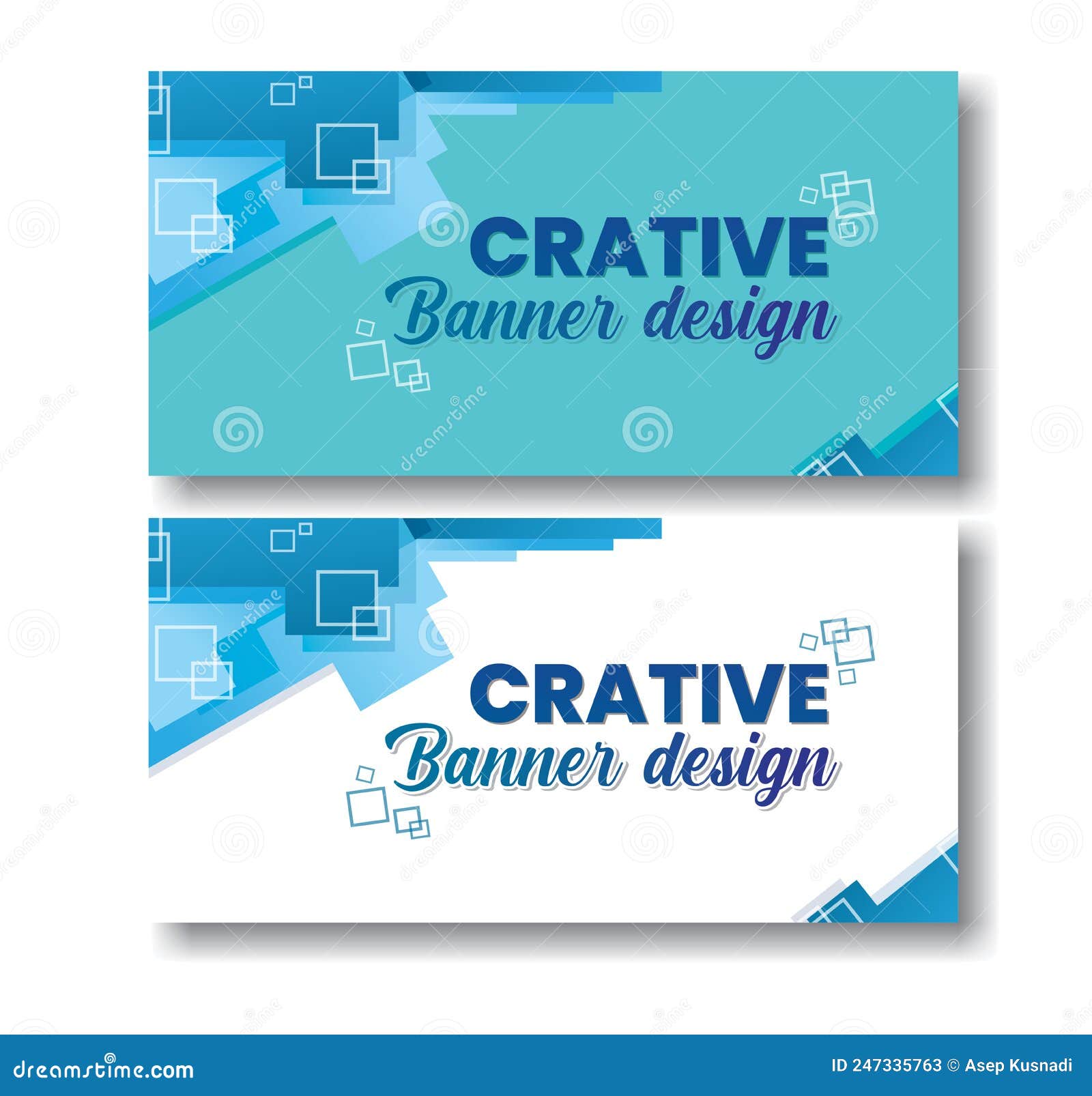 Creative and Unique Blue, White Banner Vector Design Stock Vector ...