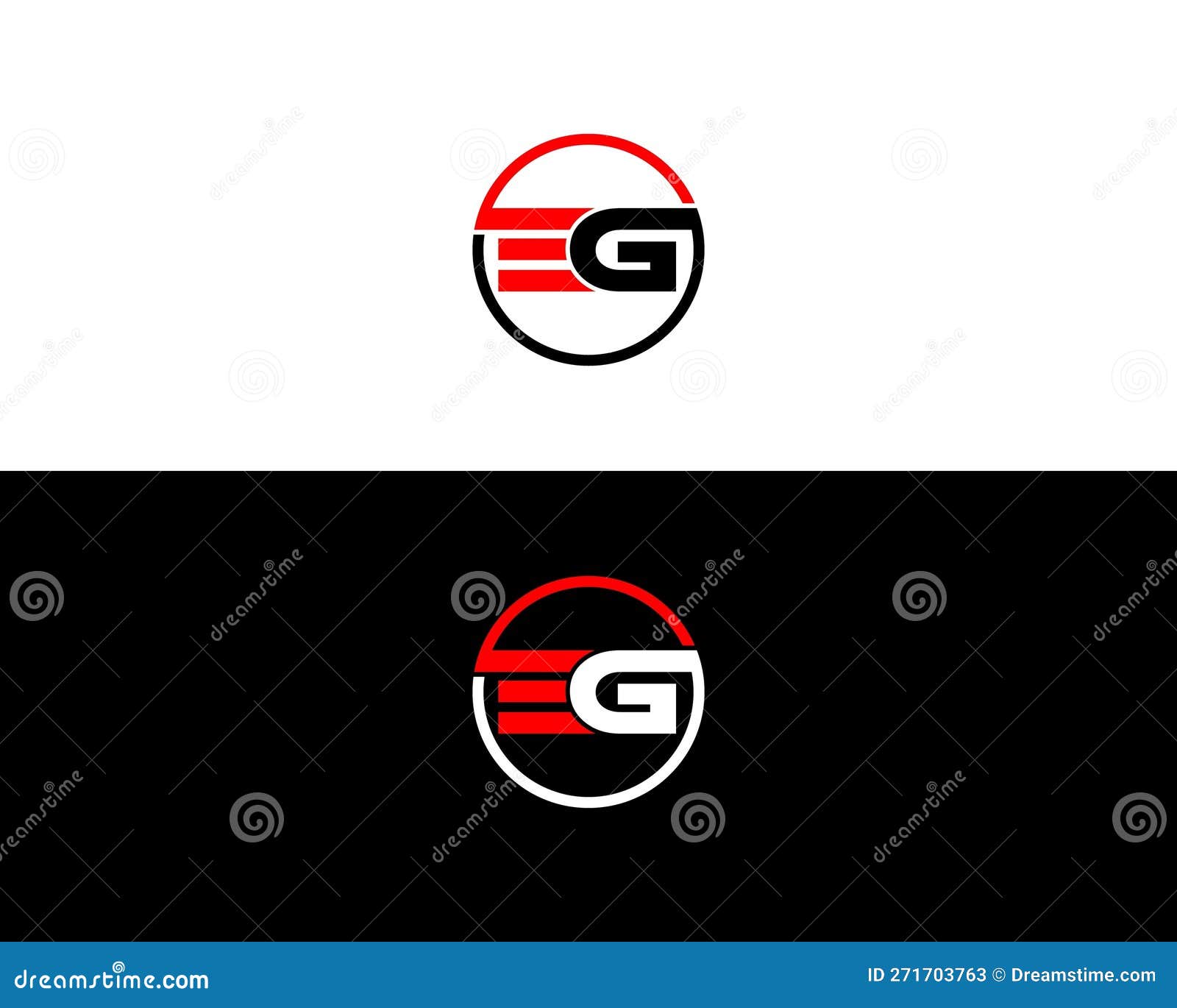 Creative Unique EG Abstract Vector Logo Stock Vector - Illustration of ...