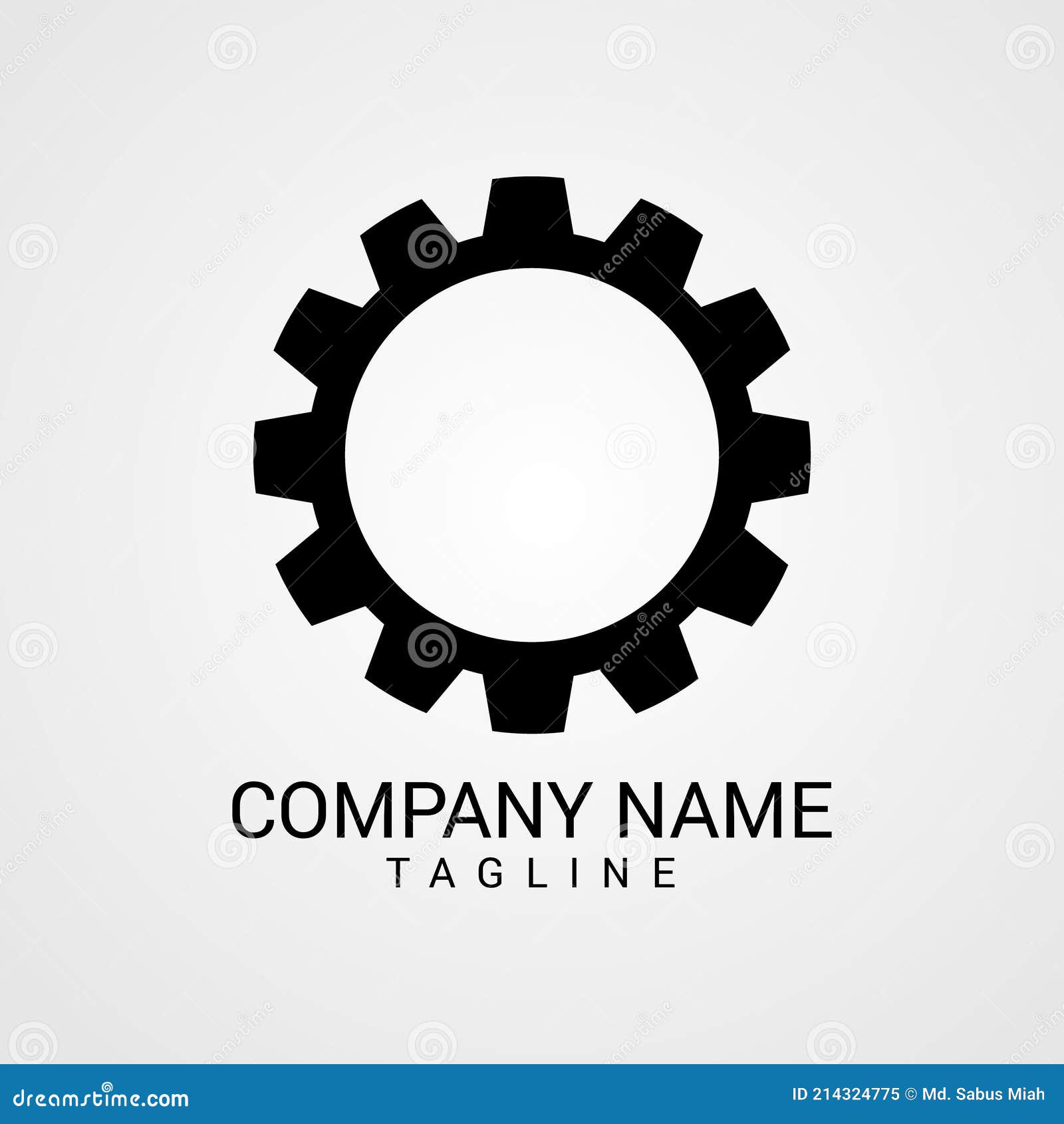 Creative Unique Engineering Cog or Gear Logo Design Stock Illustration ...
