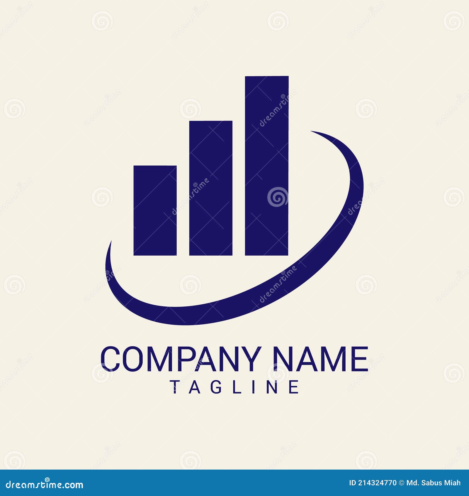 Creative Unique Financial Graph Logo Design Stock Illustration ...
