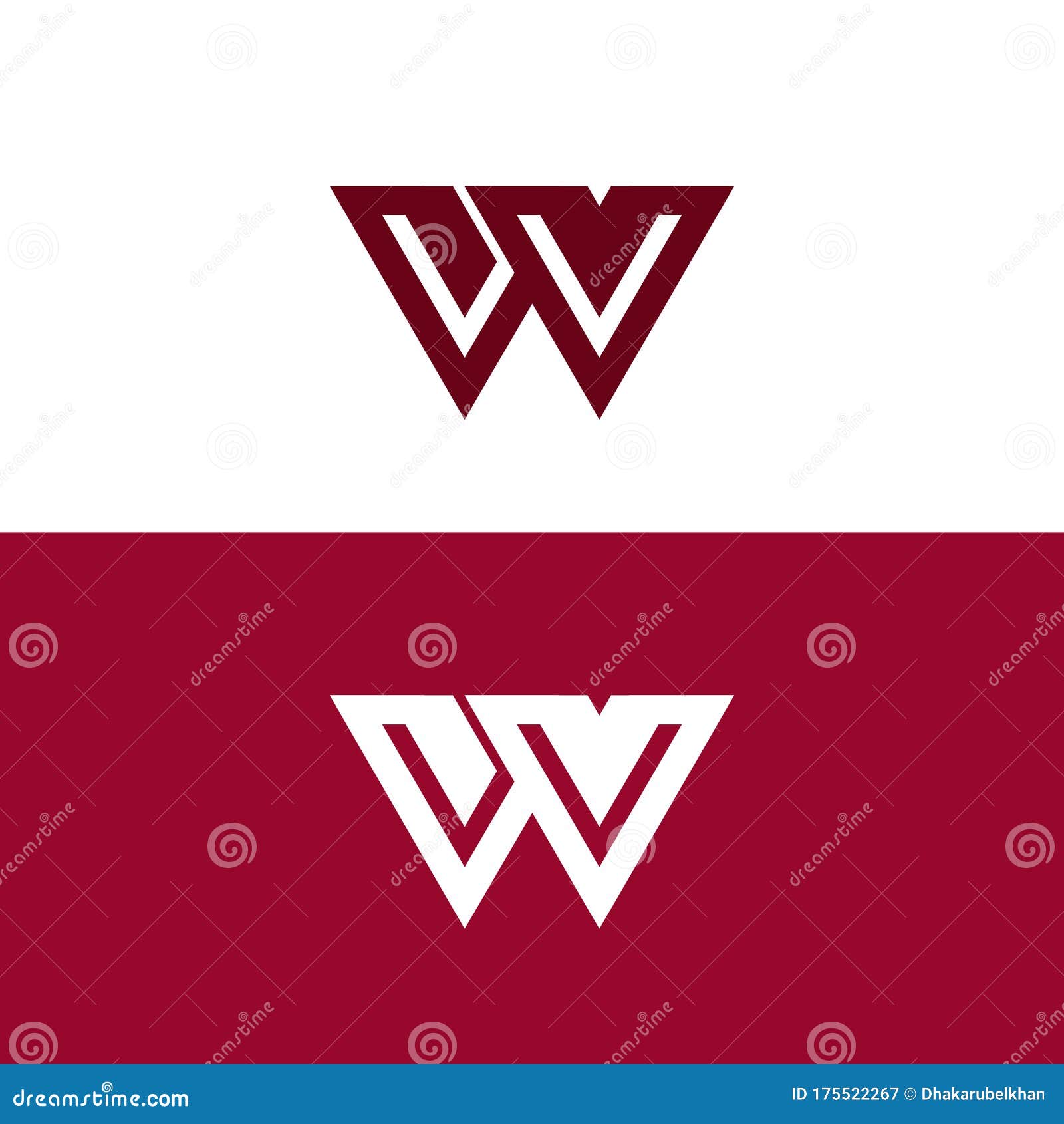 Creative and Unique Letter W , W Design Stock Vector - Illustration of ...