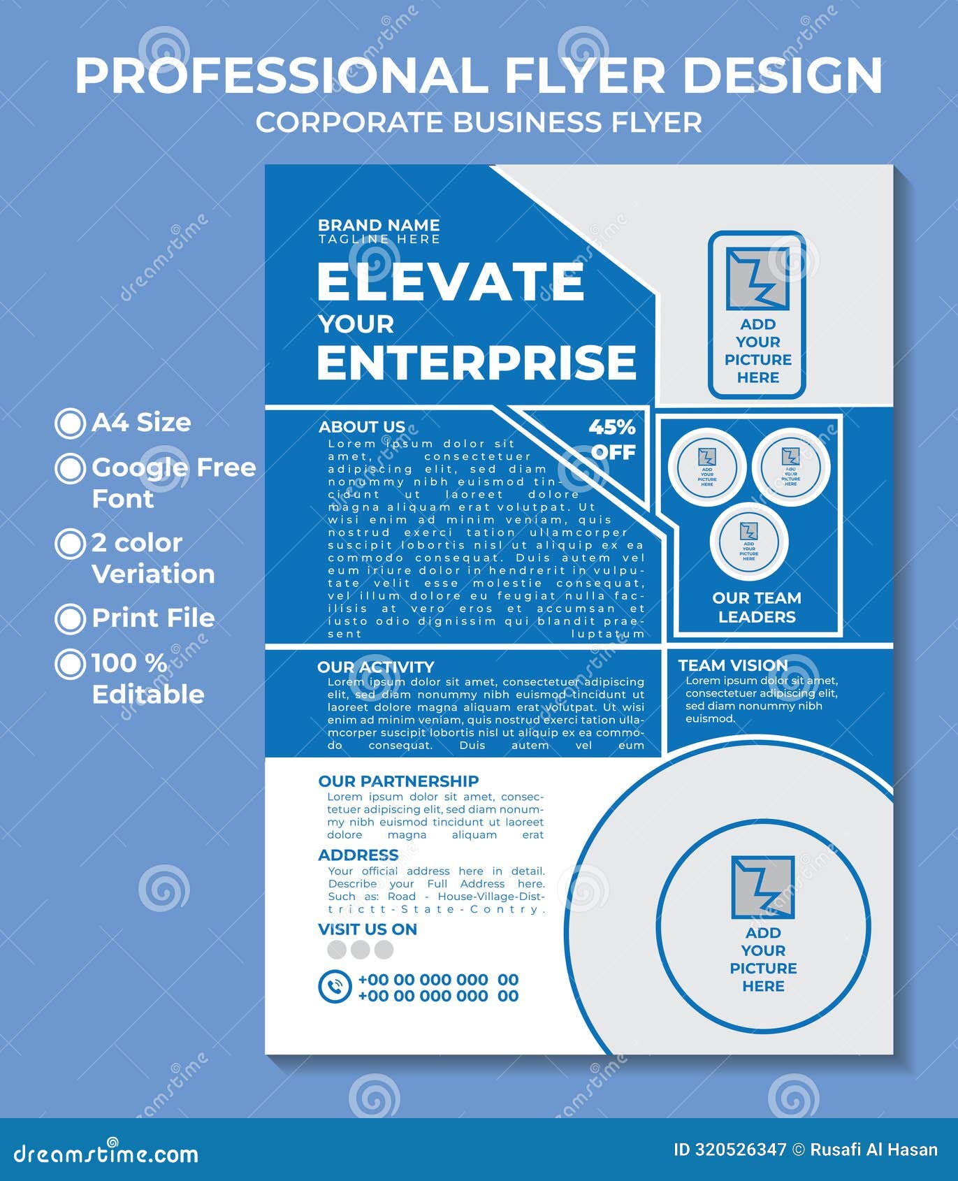 Creative Unique Outstanding Business Flyer Design. Stock Vector ...