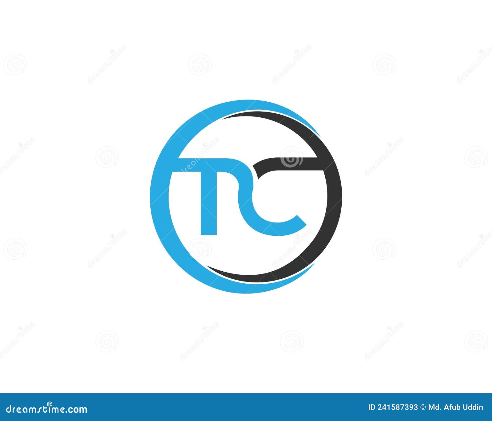Creative Unique TC Letter Logo Design Concept Stock Vector ...