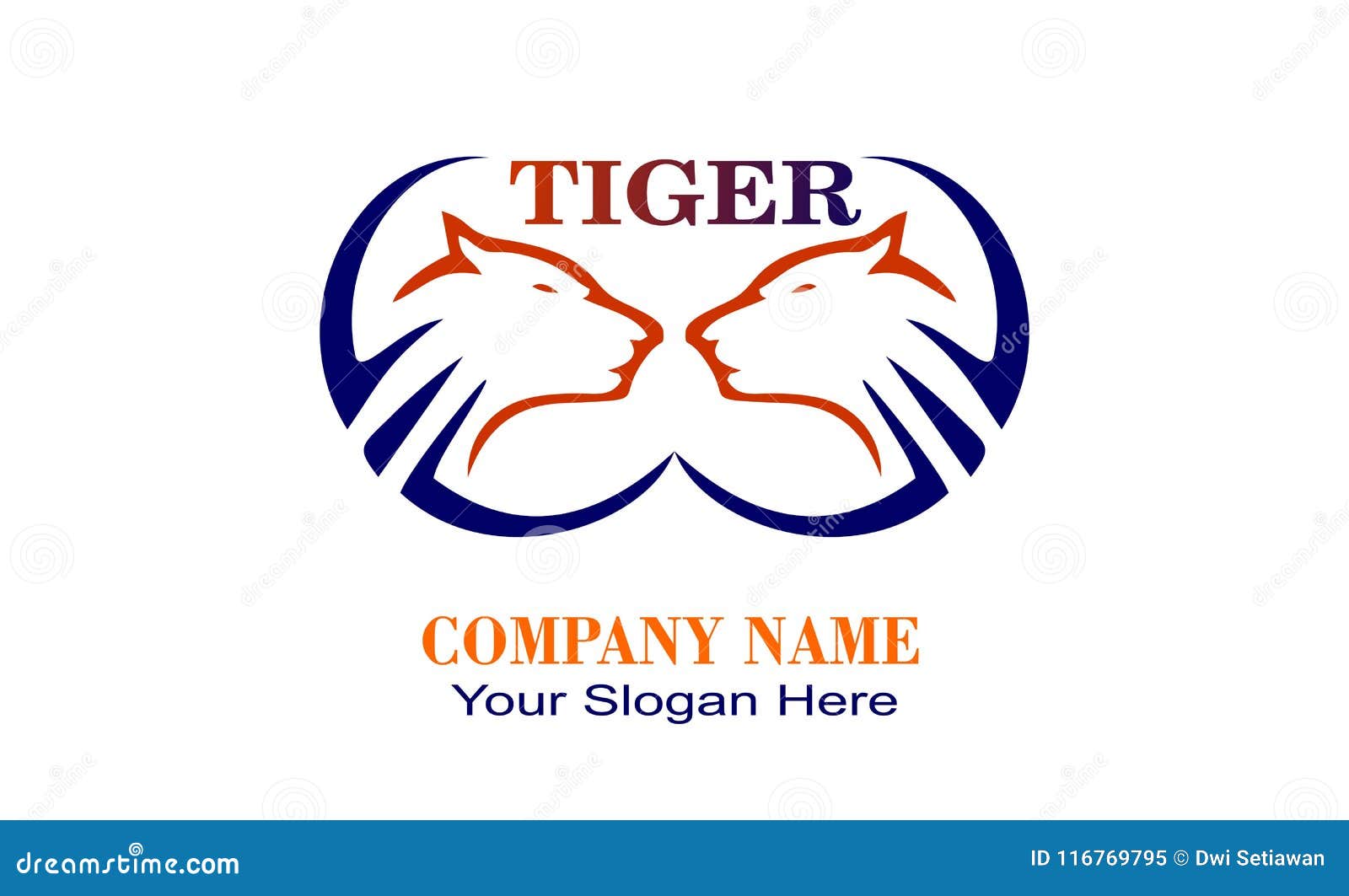 Creative Unique Tiger Design Logo Stock Vector - Illustration of ...