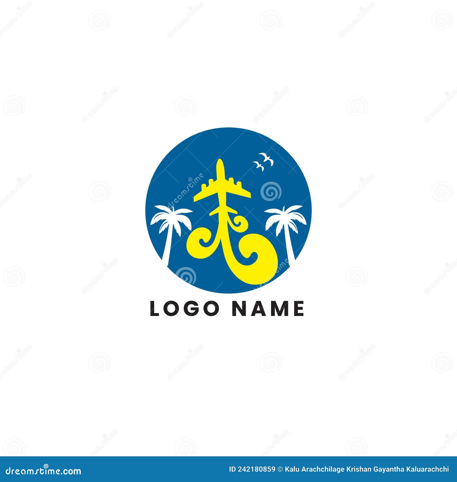 Creative and Unique Travel Logo Design. Vector, EPS Stock Vector ...