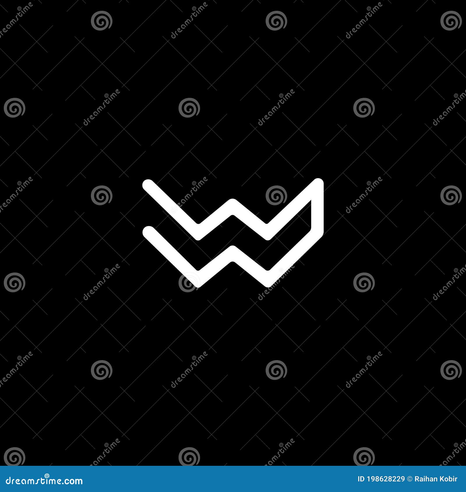 This is a Creative and Unique W Logo Stock Vector - Illustration of ...