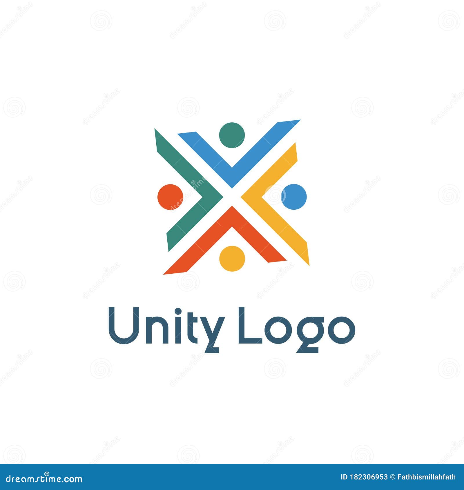Creative Unity Logo Design Vector Template Illustration. Teamwork ...