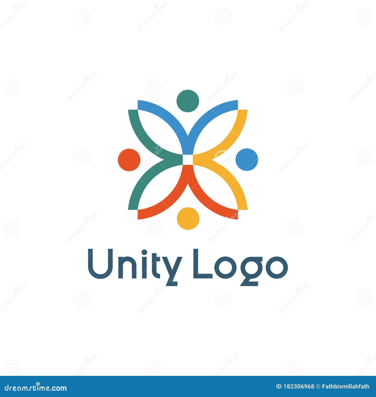 Creative Unity Logo Design Vector Template Illustration. Teamwork ...