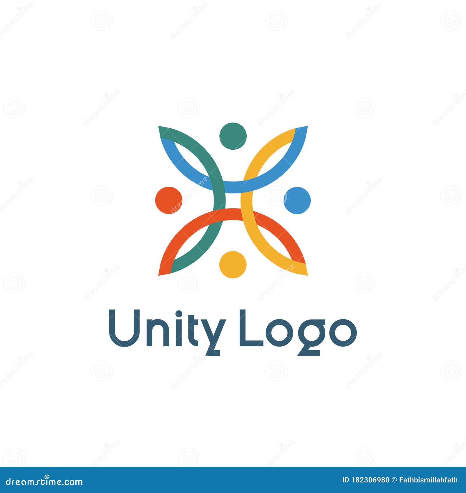 Creative Unity Logo Design Vector Template Illustration. Teamwork ...