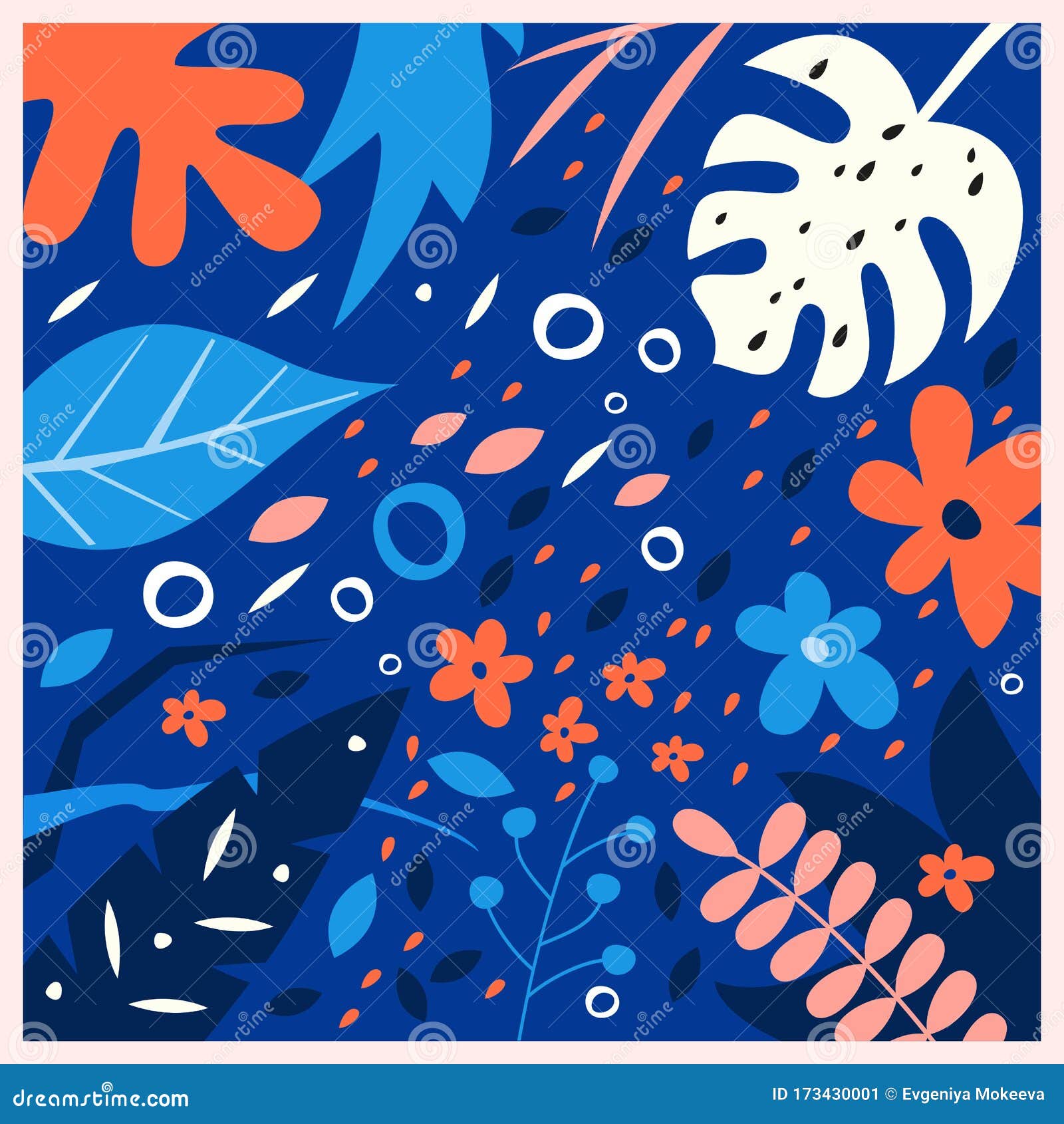 Creative Universal Abstract Background with Floral Elements Stock ...