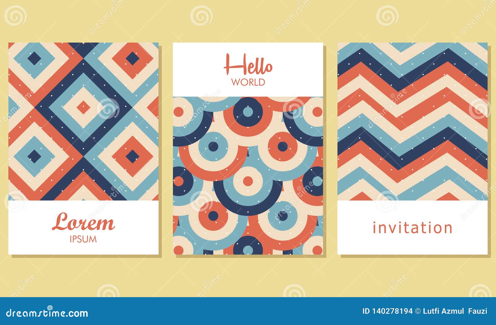 Creative Universal Cards with Abstract Background - Vector Stock Vector ...