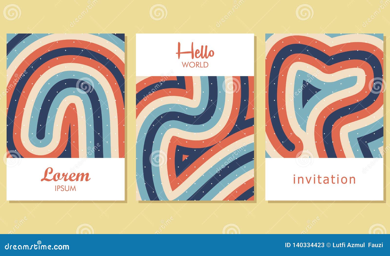 Creative Universal Cards with Abstract Background - Vector Stock Vector ...