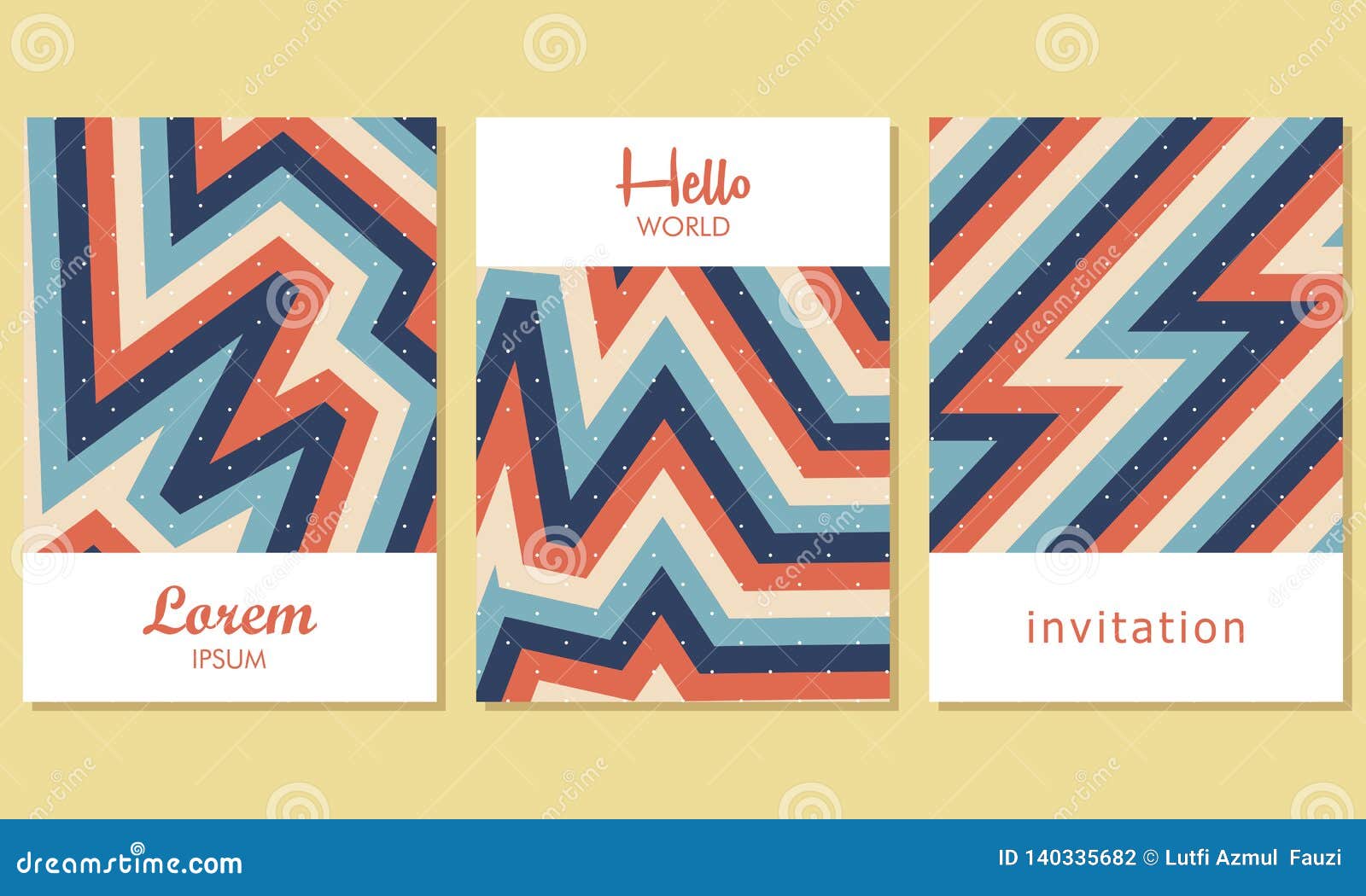 Creative Universal Cards with Abstract Background - Vector Stock Vector ...